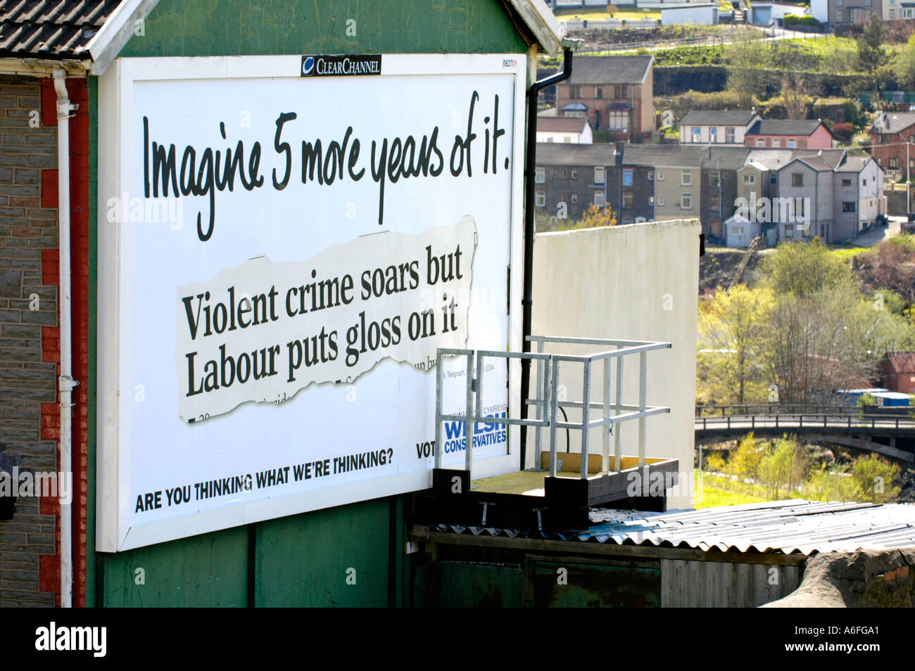 Conservative Party election poster about VIOLENT CRIME on ClearChannel ...