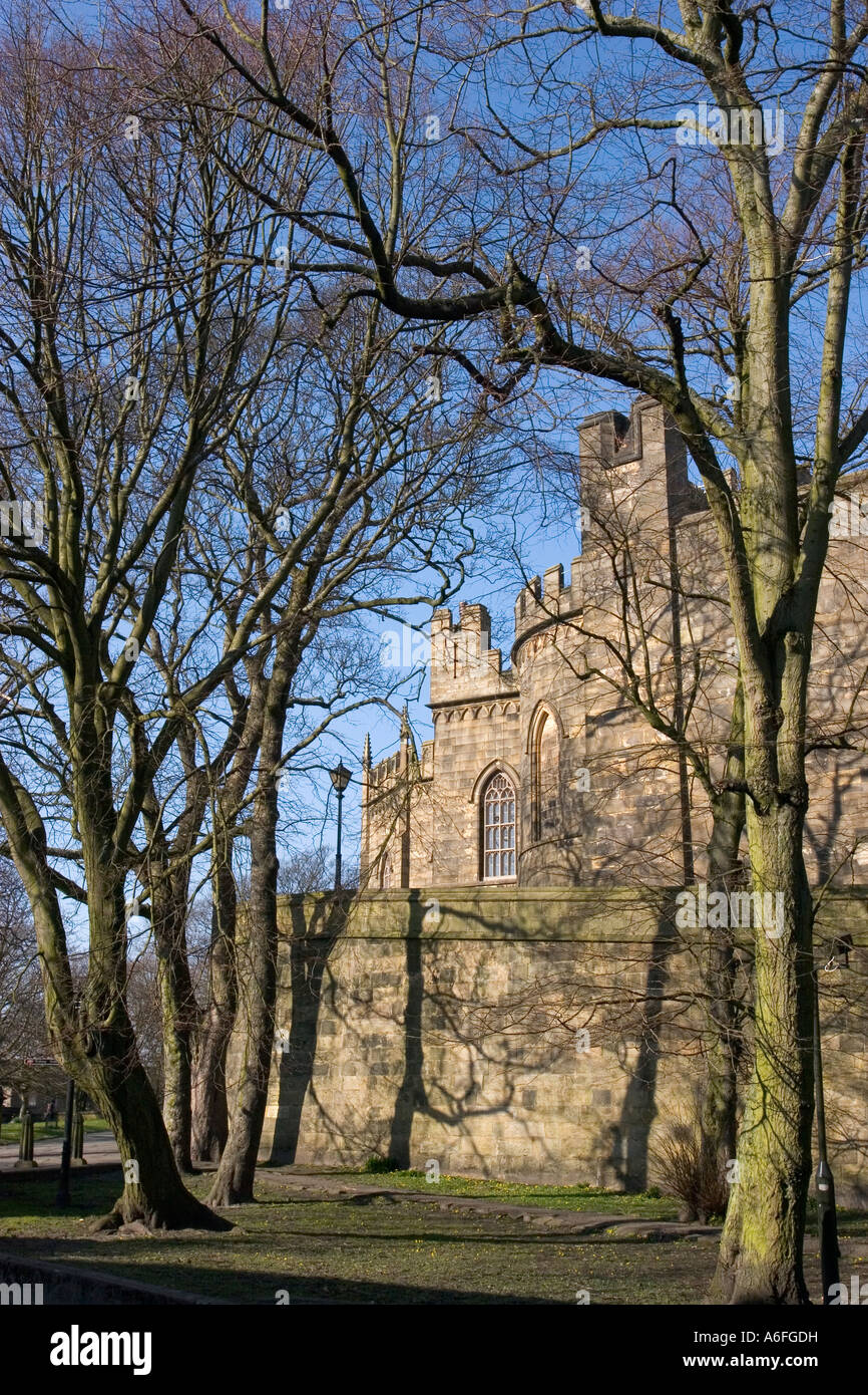 Detail of Lancaster Castle on Castle Hill in Lancaster Stock Photo - Alamy