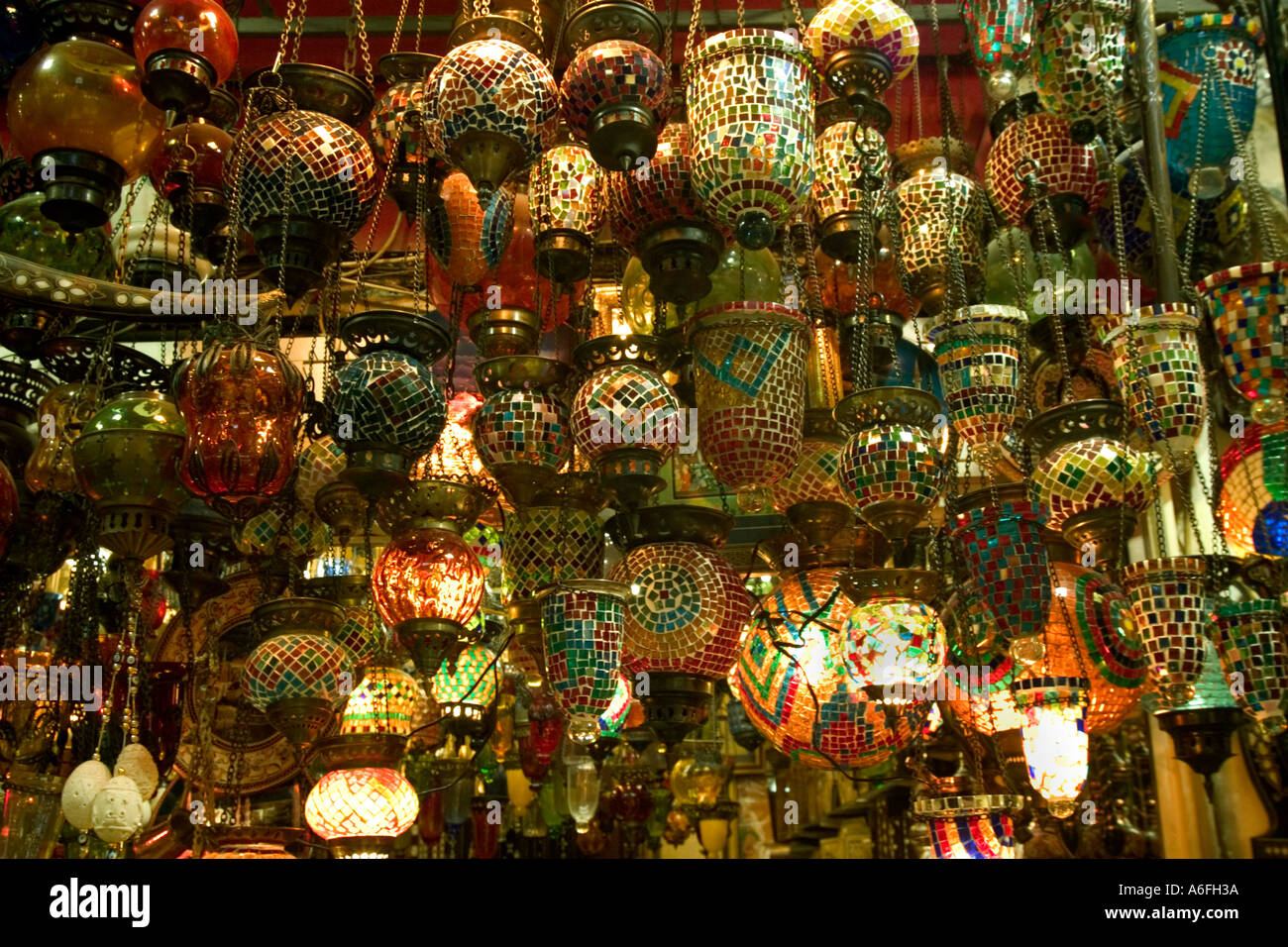 Lamps The Grand Bazaar Istanbul Turkey Stock Photo - Alamy