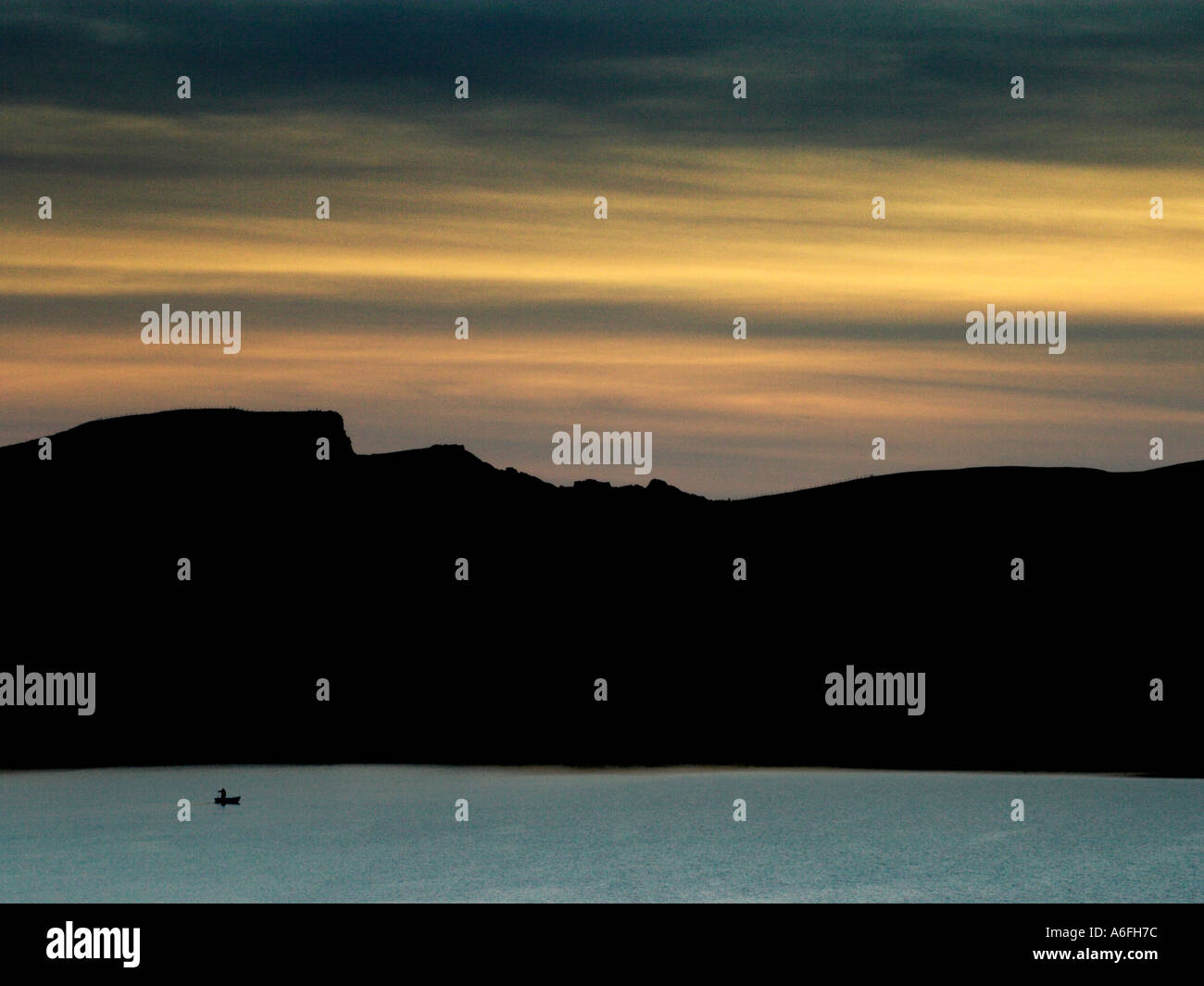Sunset Spiggie Loch Shetland Stock Photo - Alamy