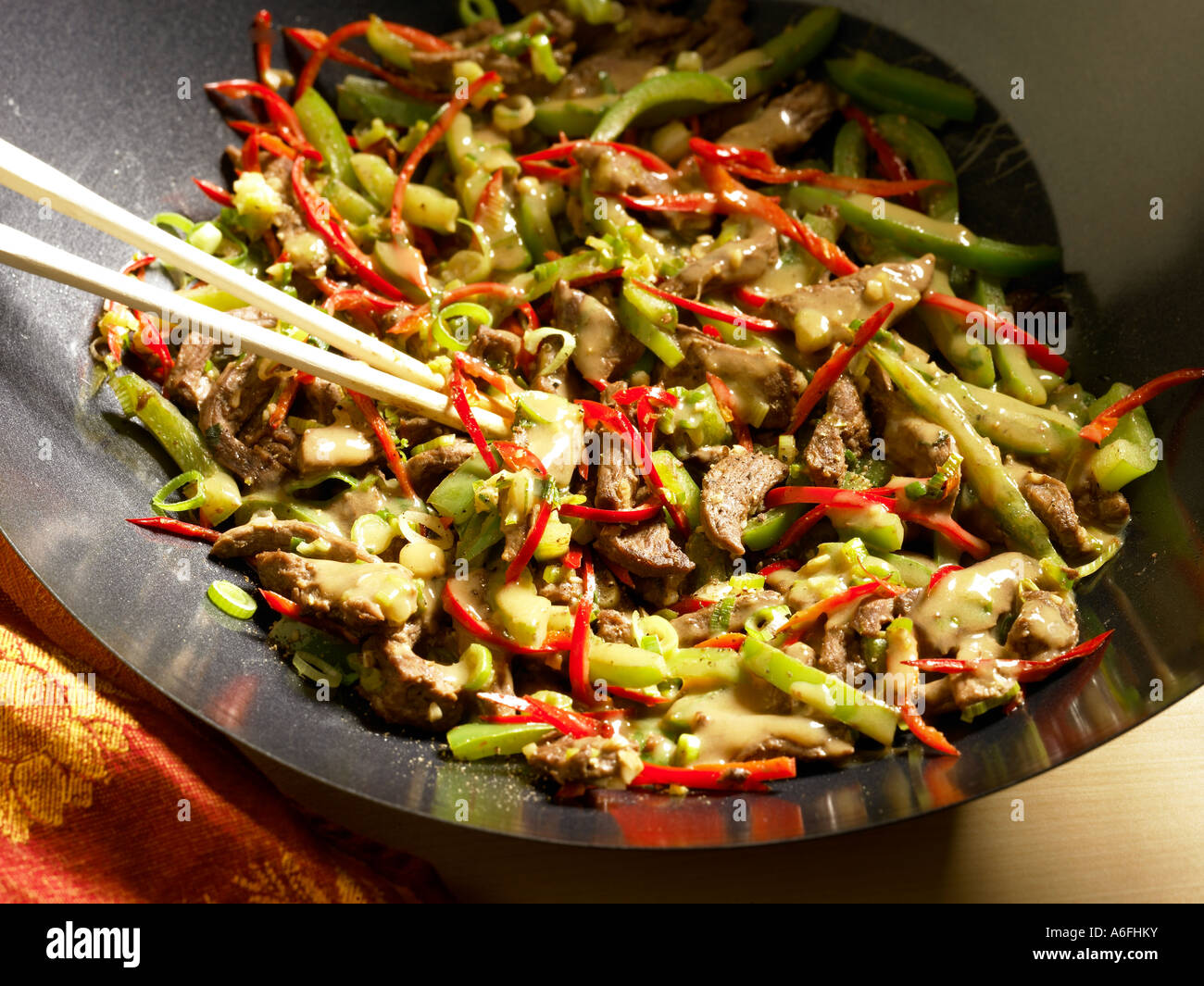 Chinese Wok Meal Stock Photo - Alamy