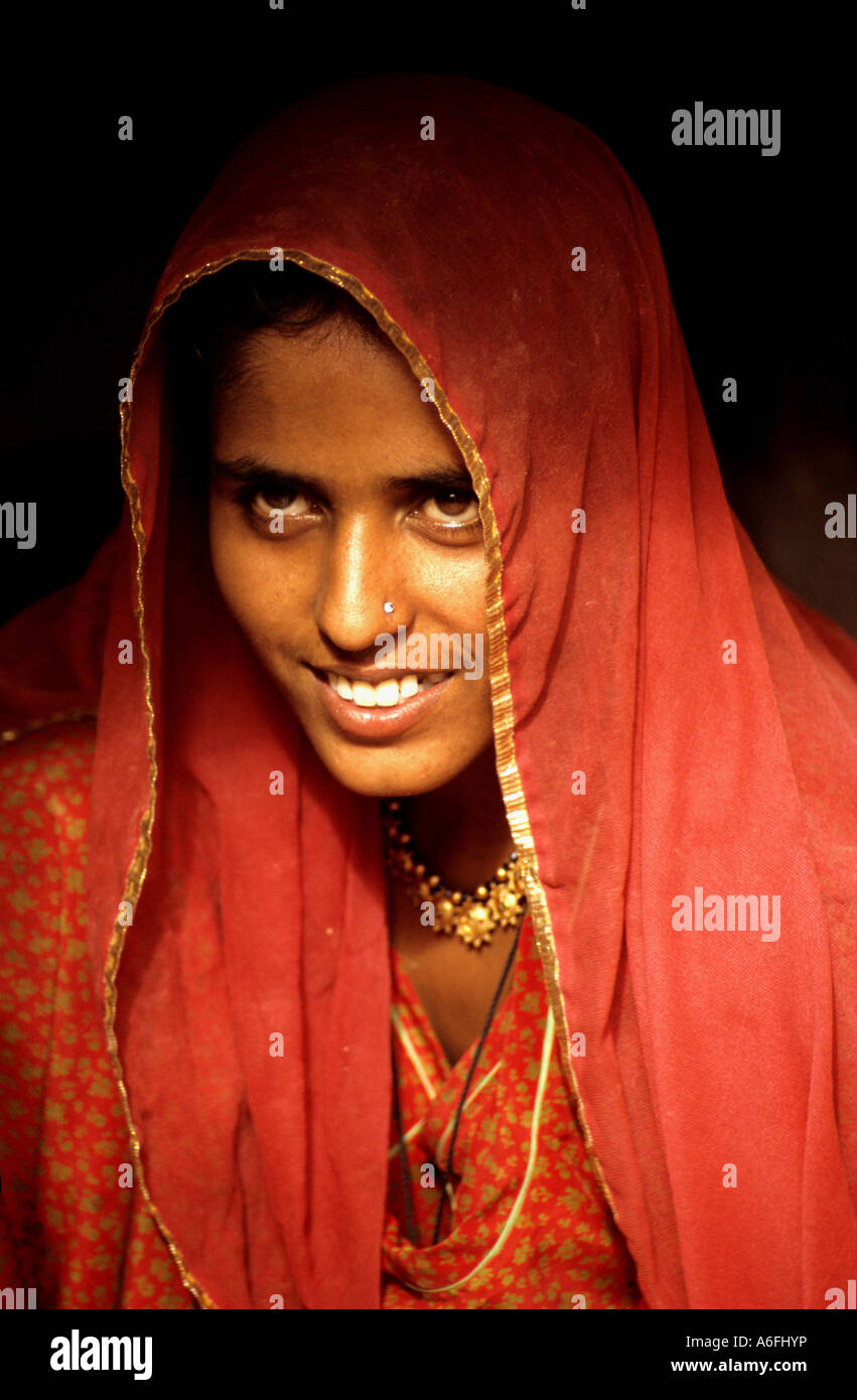 Village Woman Great Thar Desert Rajasthan India Stock Photo - Alamy