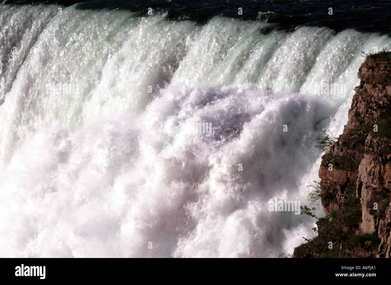 Niagara Falls view from US border top of the fall Stock Photo - Alamy
