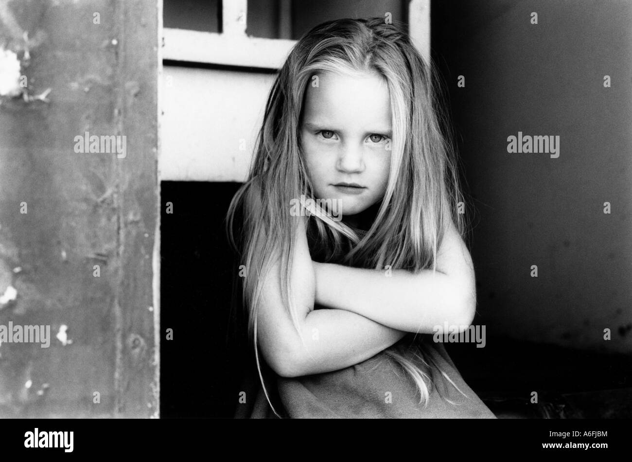 Intense young girl Stock Photo - Alamy