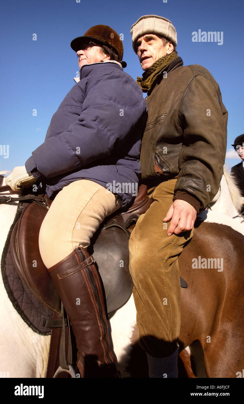 The Bicester Hunt meet 19 Feb 2005 at Stratton Audley Oxfordshire on ...