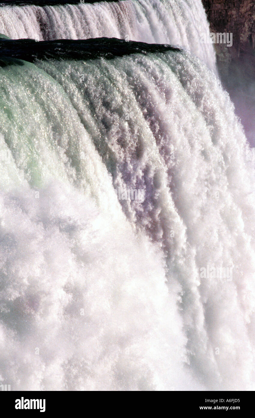 Niagara Falls view from US border top of the American Fall Stock Photo ...