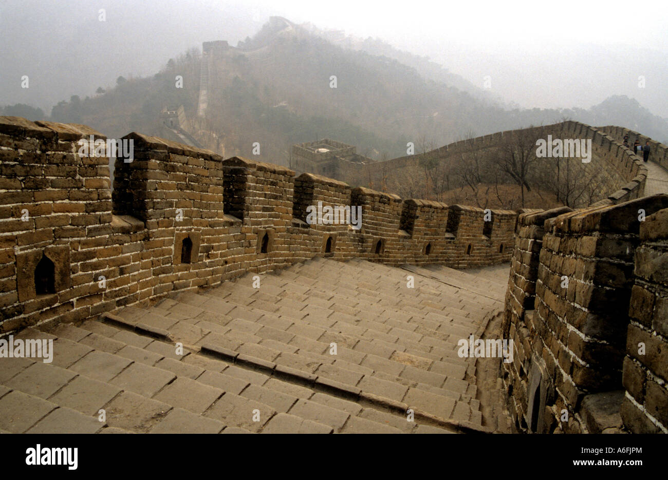 Misty Morning Great Wall Mutianyu Section China Stock Photo - Alamy