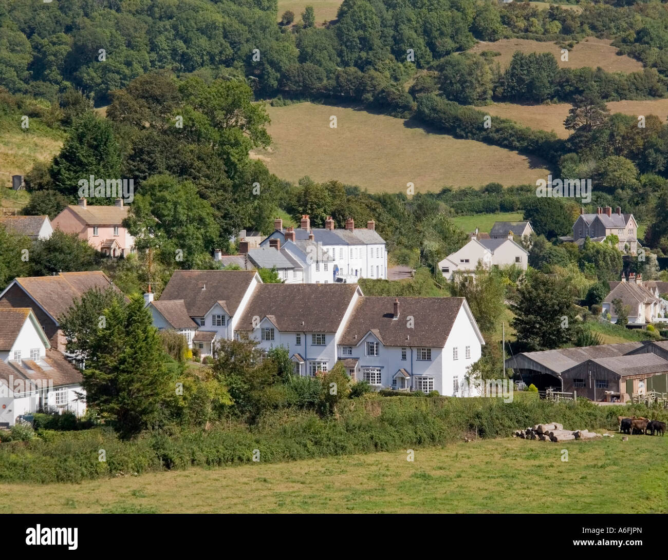 branscombe village devon england uk Stock Photo - Alamy