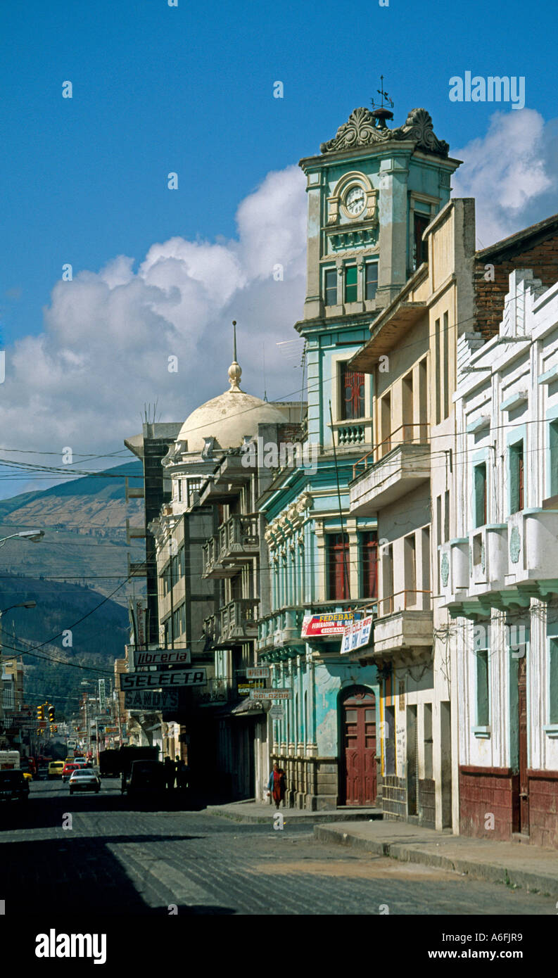 Old historic buildings in Riobamba town Ecuador south America 199302 ...