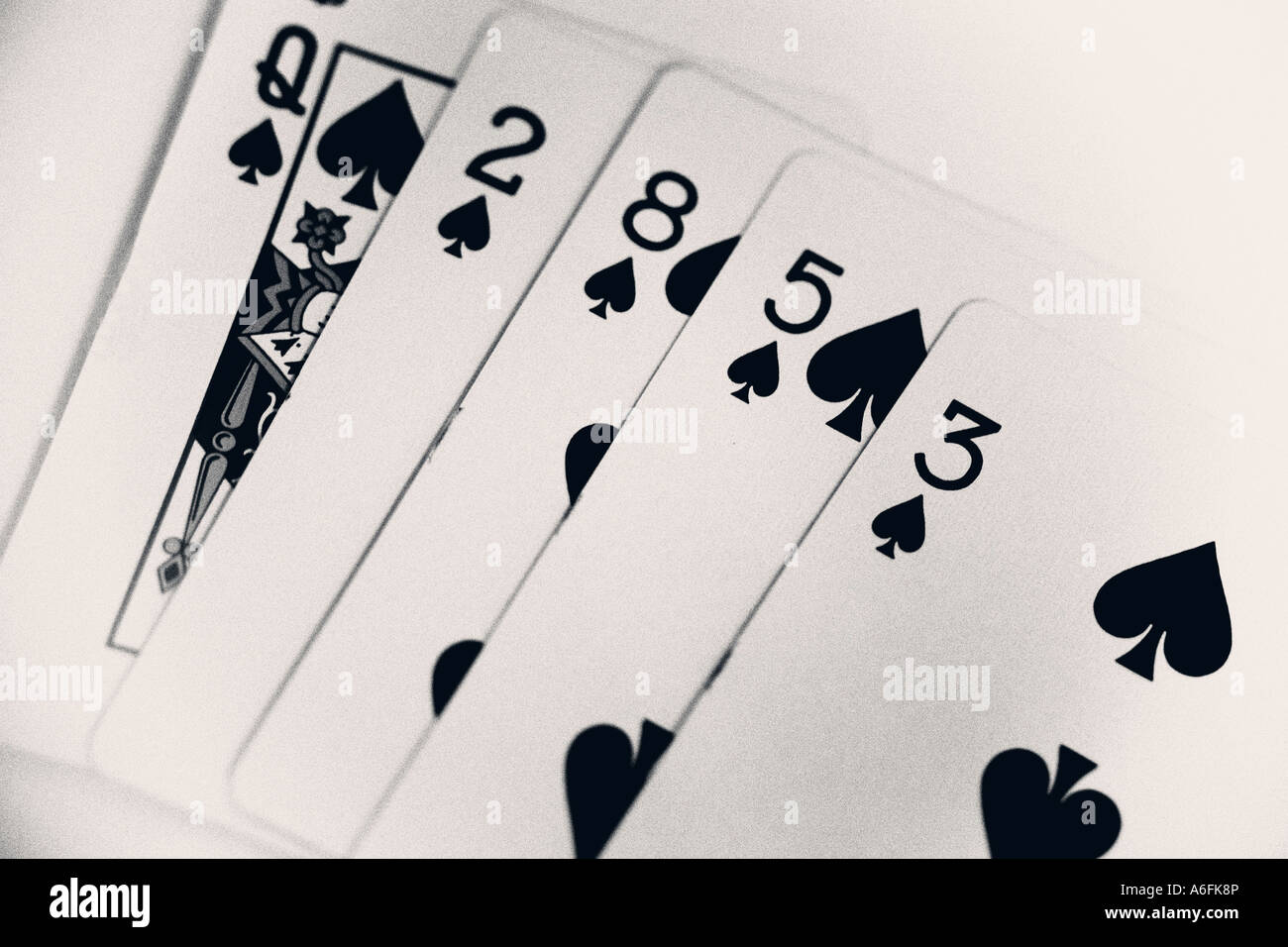 Playing cards - flush Stock Photo - Alamy
