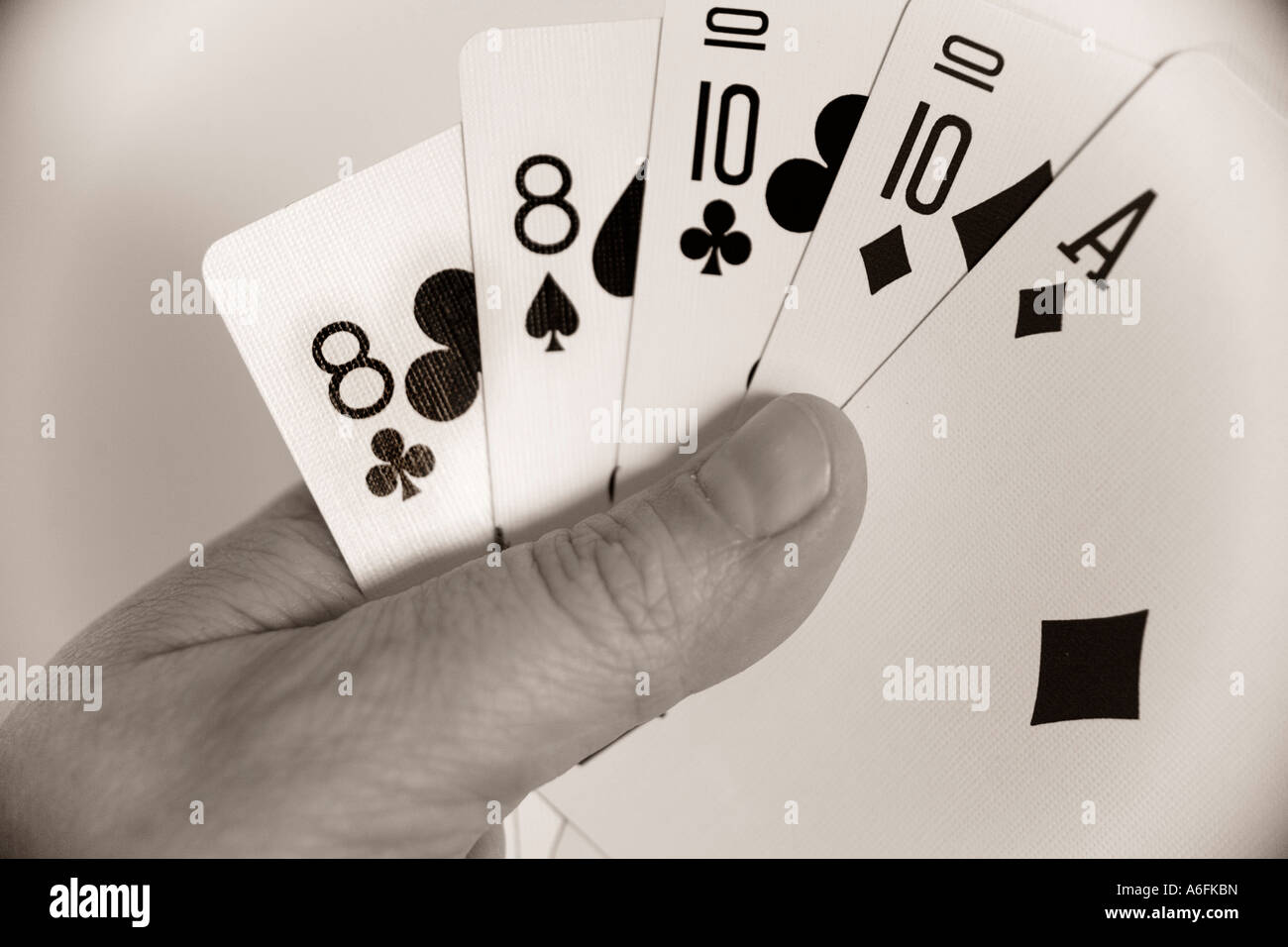 Playing cards - two pairs Stock Photo - Alamy