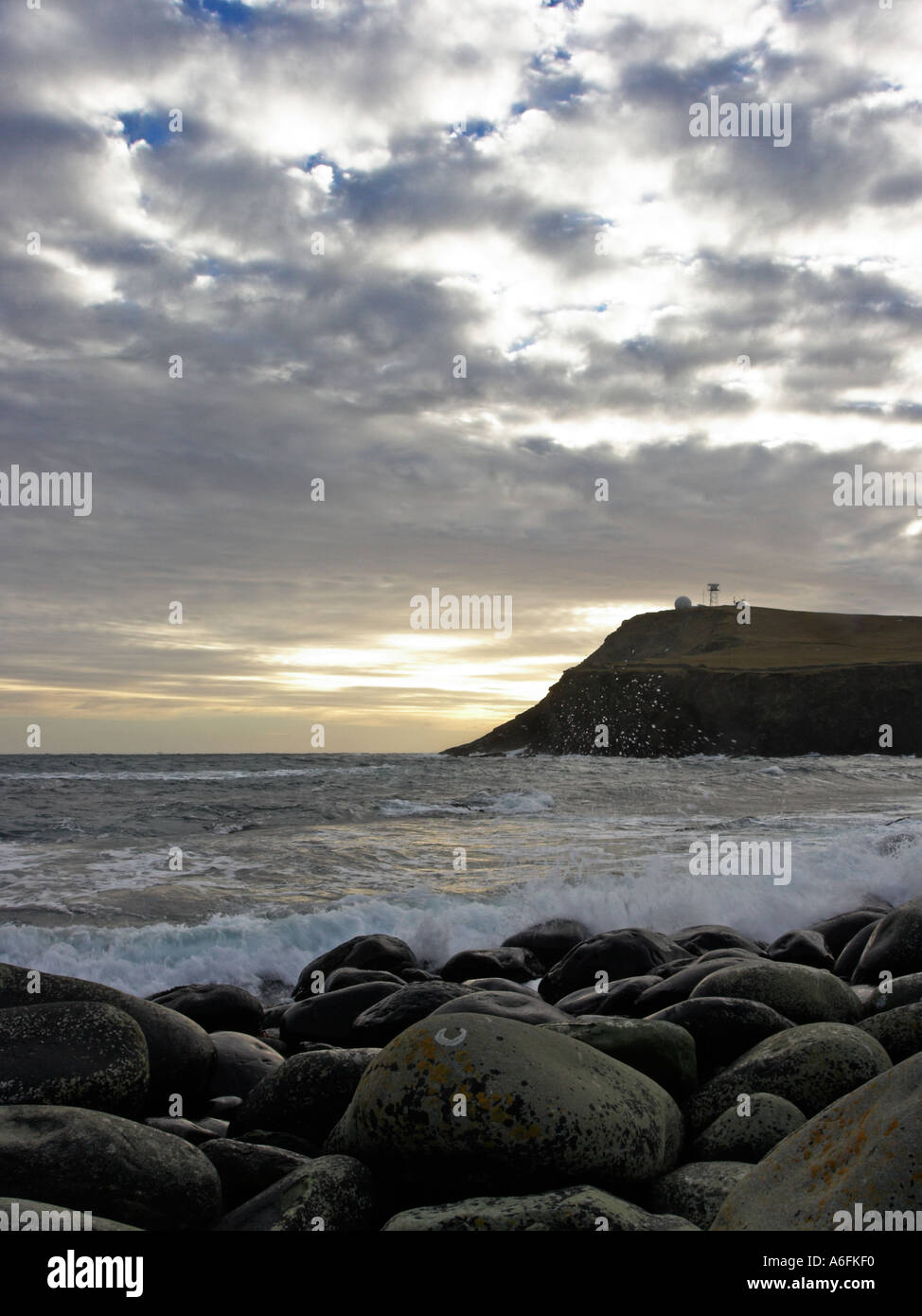 Stormy sky grutness Shetland Stock Photo - Alamy