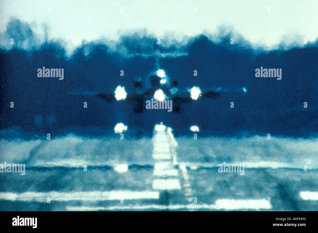 Heat waves over tarmac distort image of commercial jet aircraft Stock ...