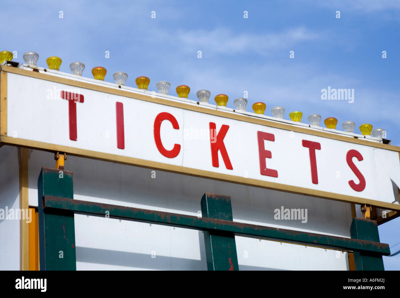 Ticket booth sign at carnival Stock Photo - Alamy