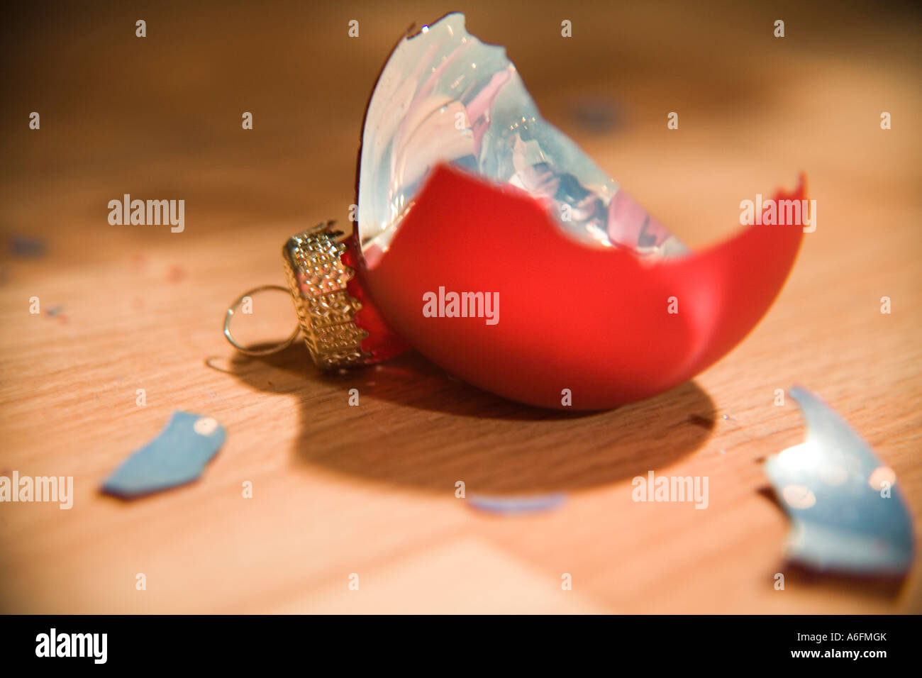 Broken Christmas tree ornament Stock Photo - Alamy