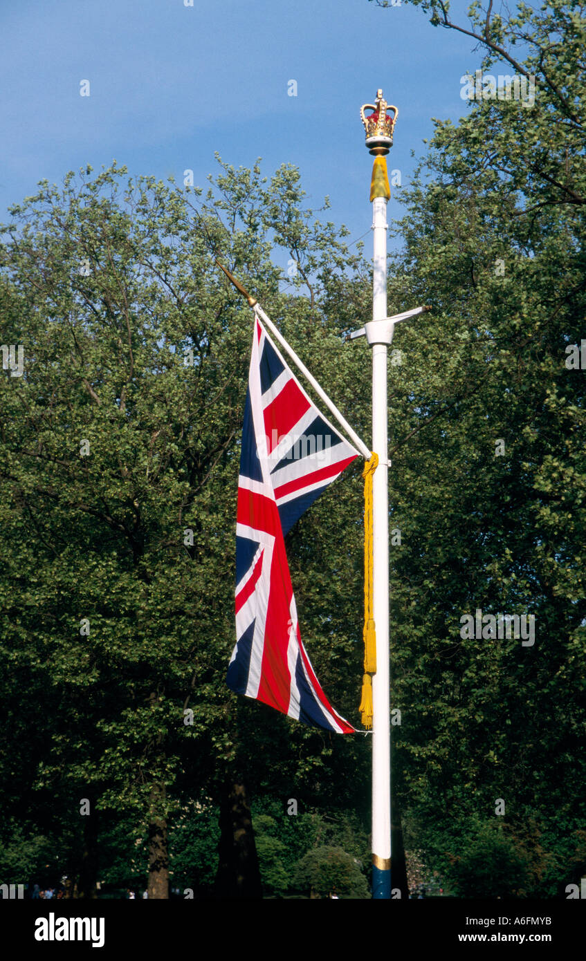 Union Jack United Kingdom British flag hanging on The Mall London SW1 ...
