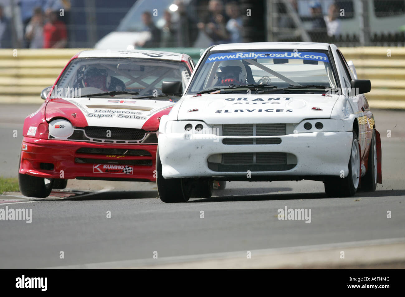 All action, Croft rallycross Stock Photo - Alamy