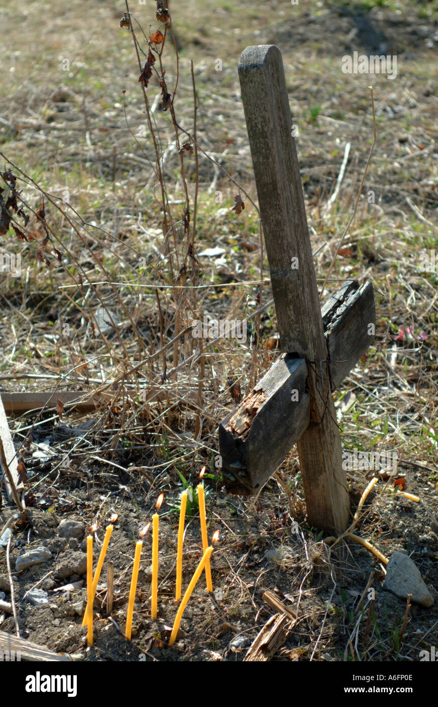 Orthodox christian graveyard near Piatra Neamt north east side of ...
