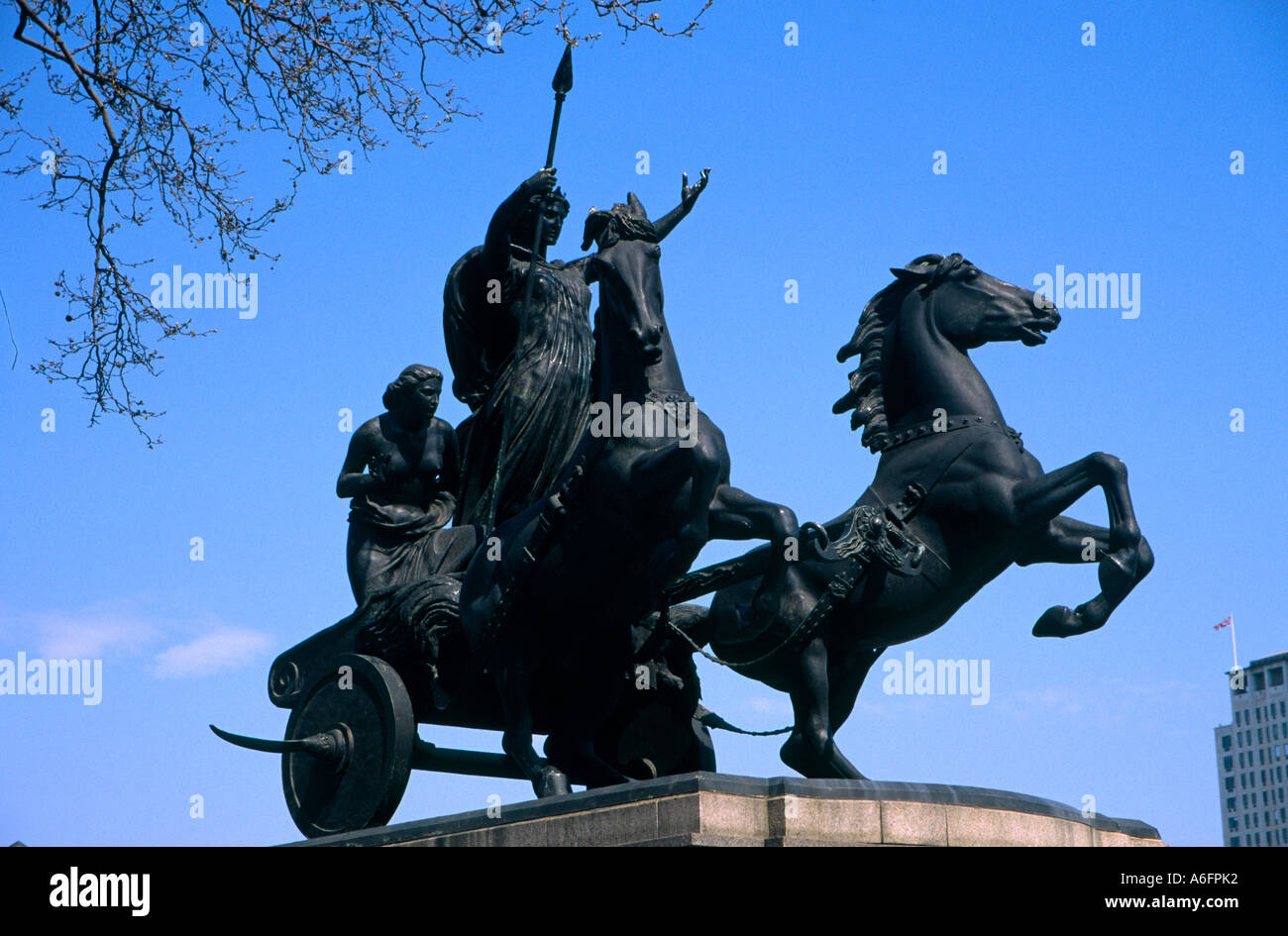 Statue of Boadicea Queen of the Iceni near Westminster Bridge London ...