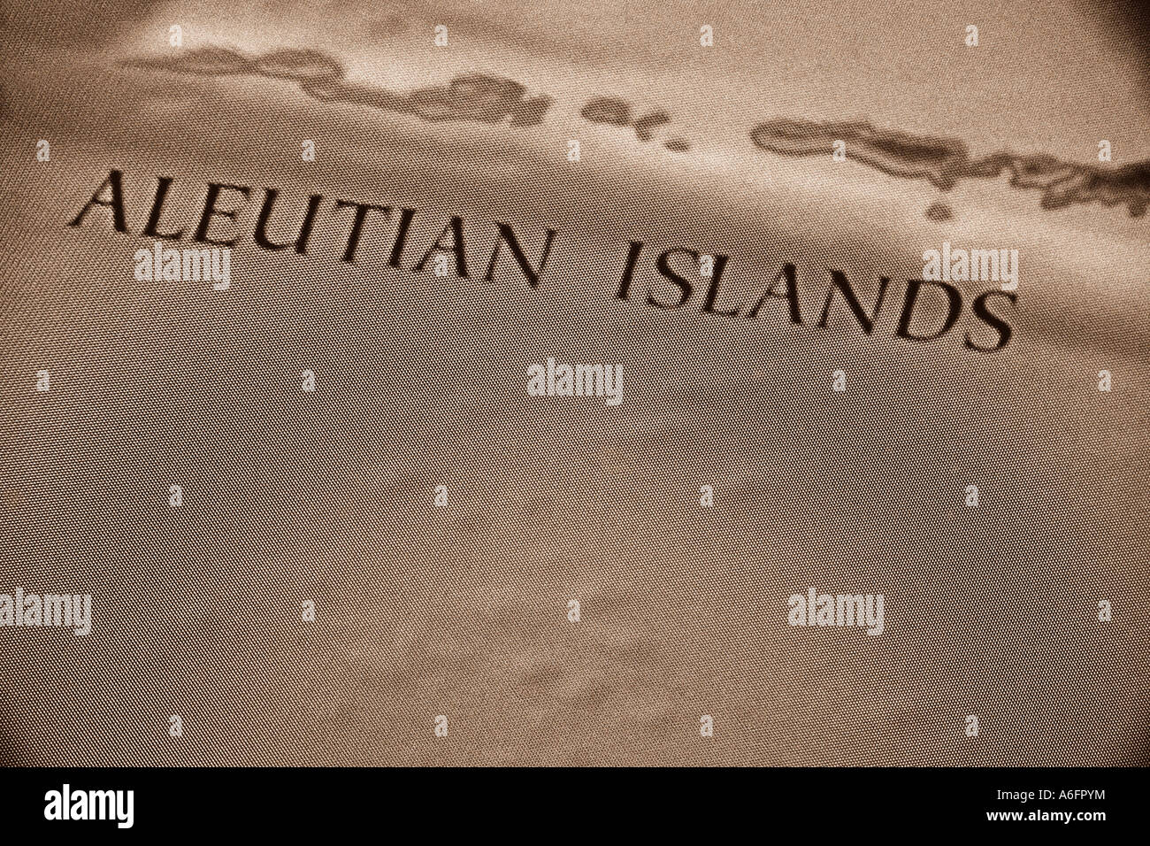 Map of the Aleutian Islands Stock Photo - Alamy