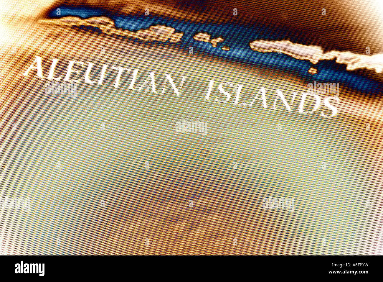 Map of the Aleutian Islands Stock Photo - Alamy