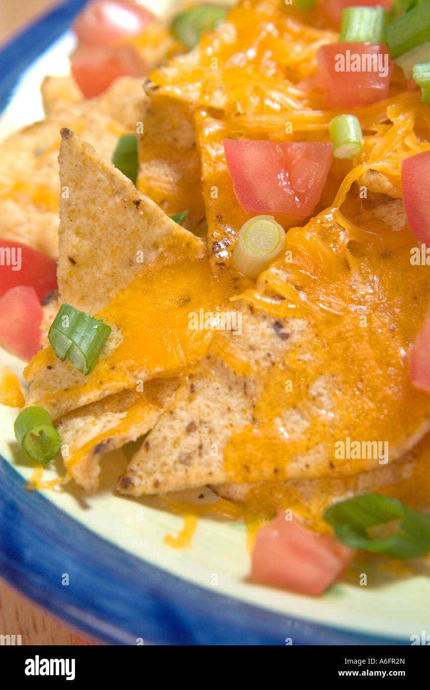 Plate of nacho tortilla chips Stock Photo - Alamy