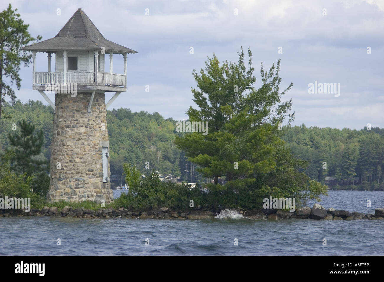 Spindle Point light house on Lake Winnipesaukee New Hampshire Stock ...