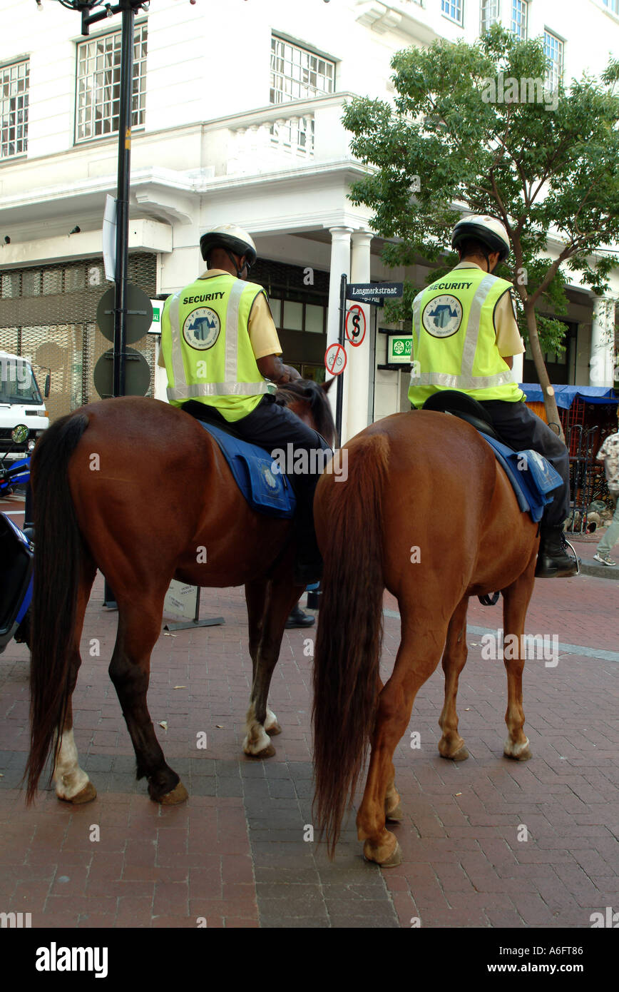 Security Officers on horseback Cape Town South Africa RSA Stock Photo ...
