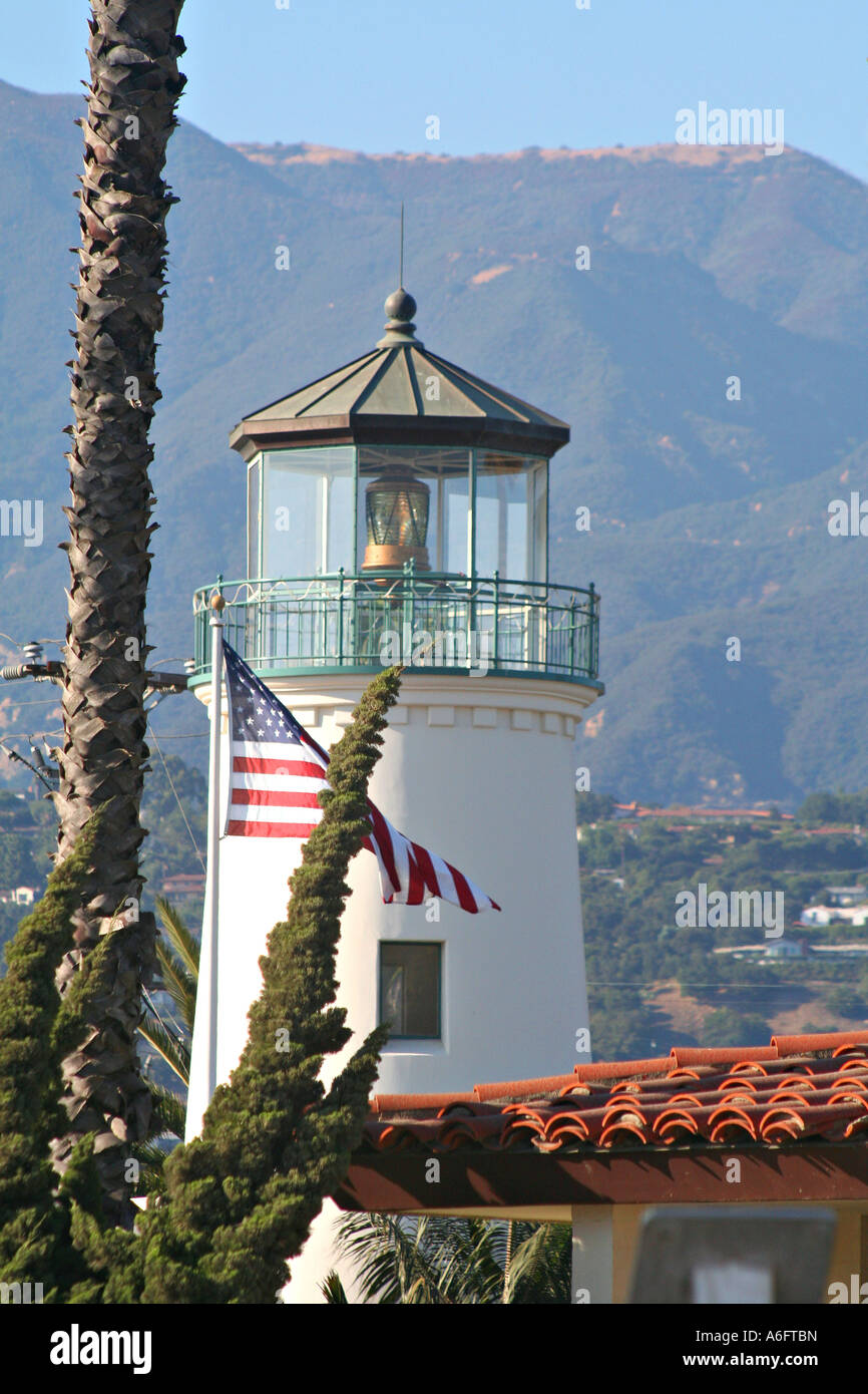 Lighthouse landmark marina Santa Barbara California Stock Photo - Alamy