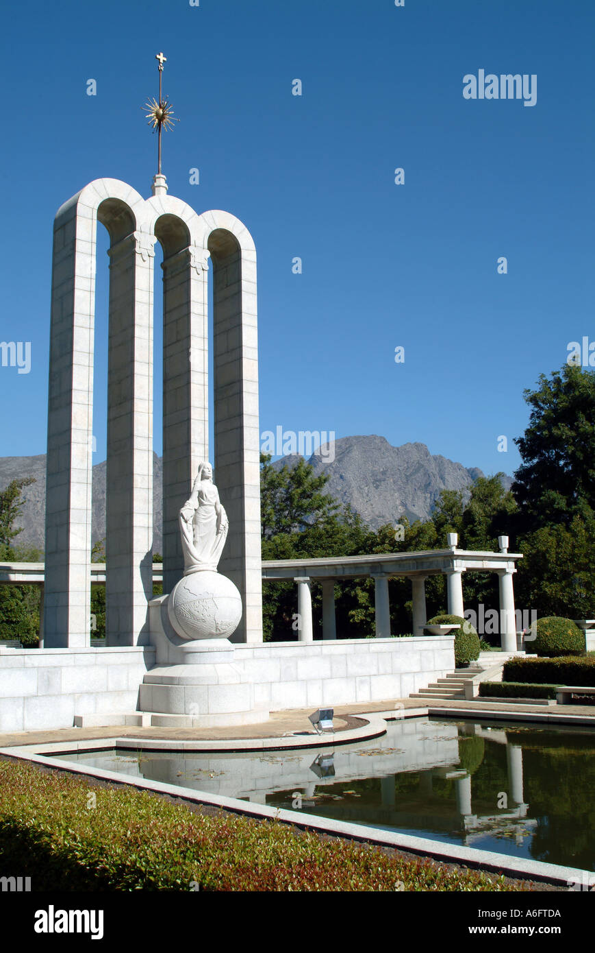 Huguenot Monument in the wine town of Franschhoek Western Cape South ...
