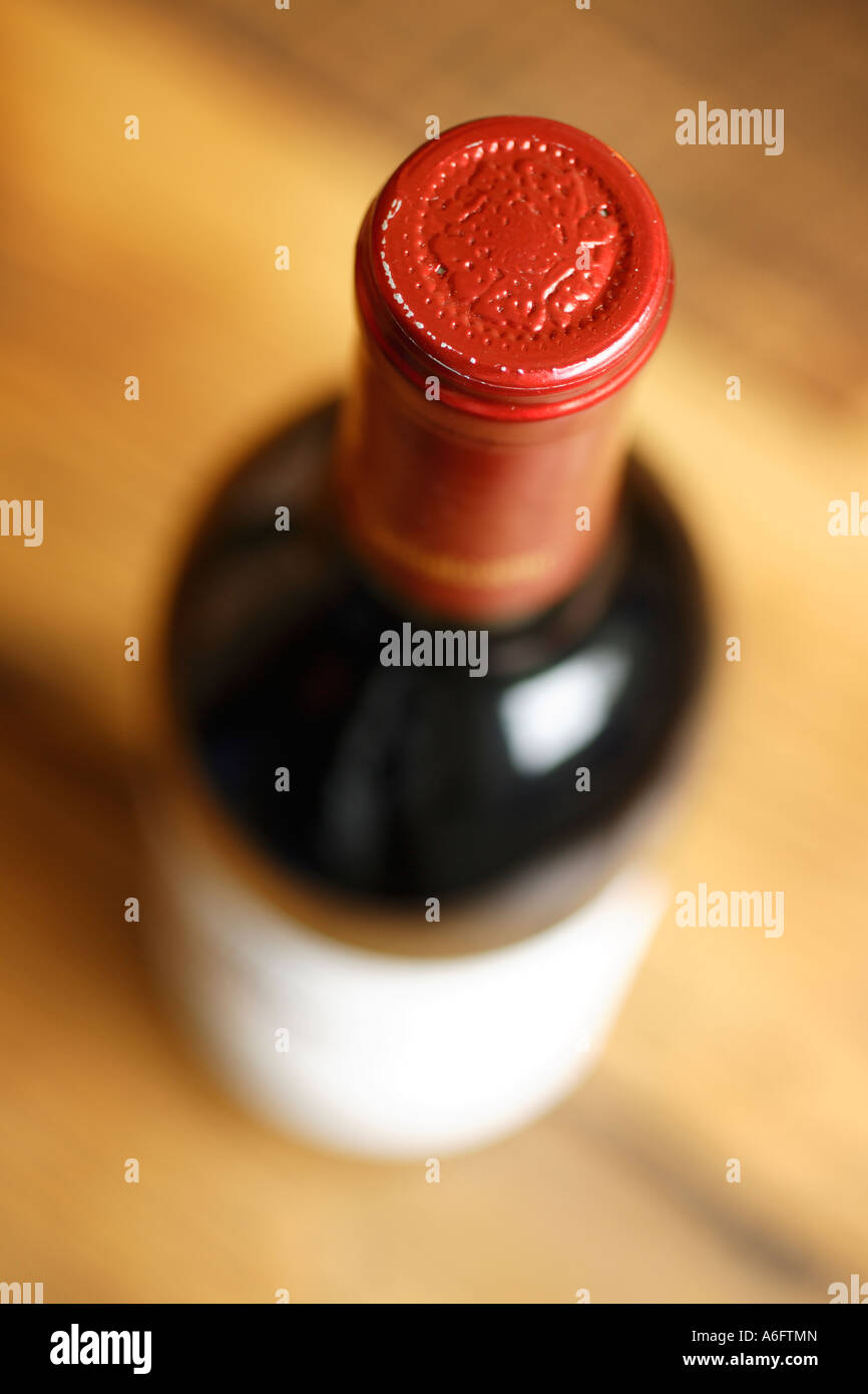 Red wine bottle Stock Photo - Alamy