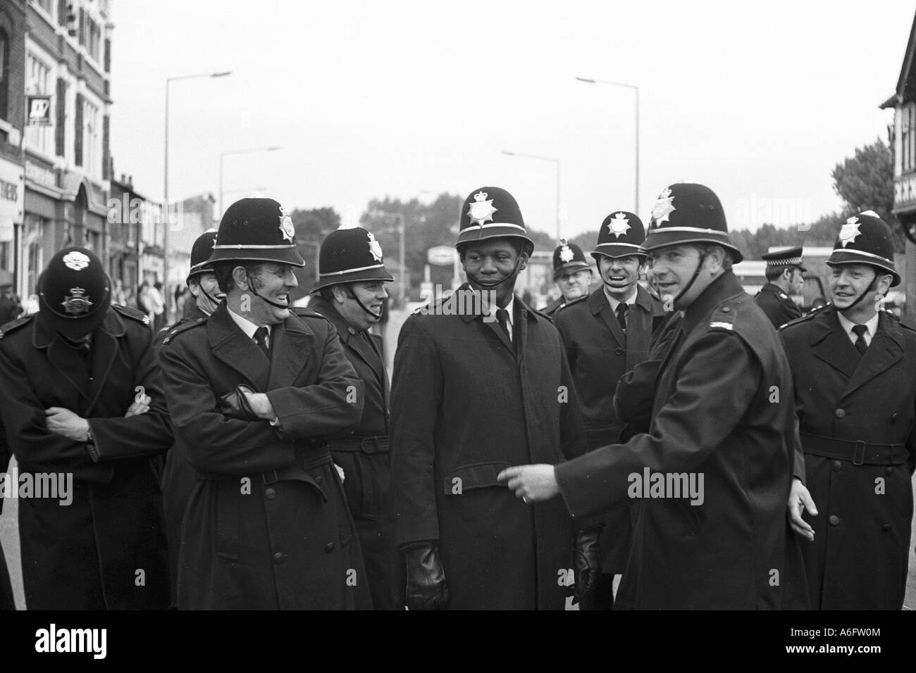 Black policeman at National Front March, Hyde, Lancashire,UK, 70's ...