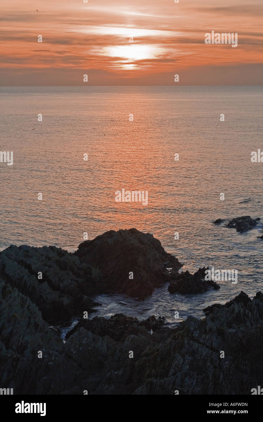 sunset woolacombe bay devon england uk image EXCLUSIVE to only ...