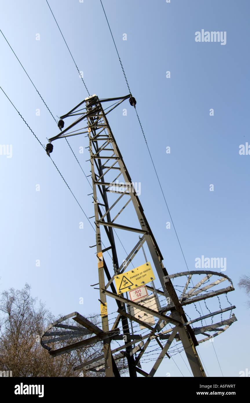 small electricity pylon Surrey UK Stock Photo - Alamy