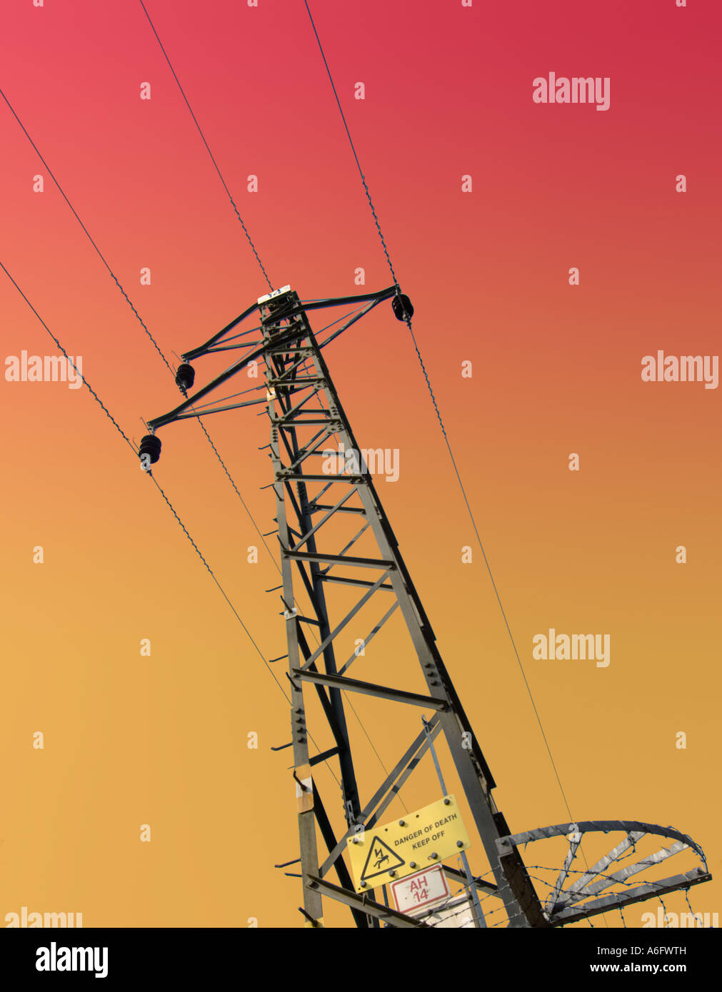 Small electricity pylon power lines hi-res stock photography and images ...