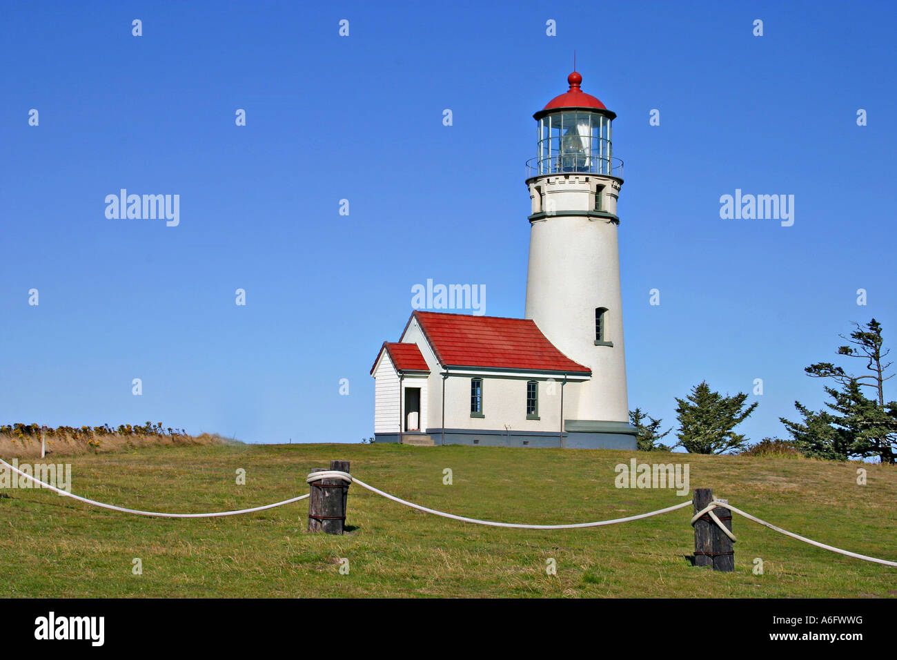 Lighthouse in Cape Blanco State Park near Port Orford Oregon Stock ...