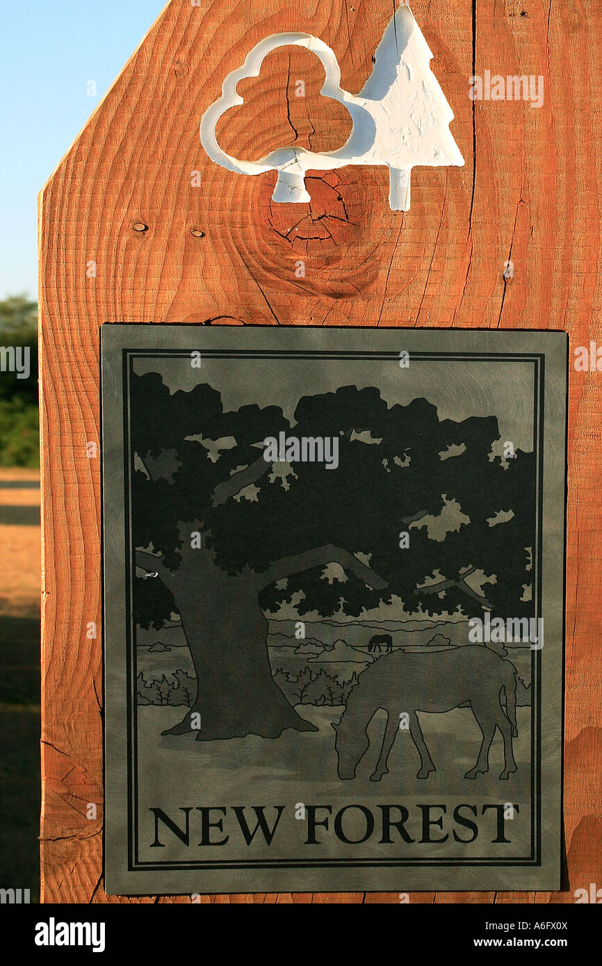 New Forest Sign Hampshire England Stock Photo - Alamy