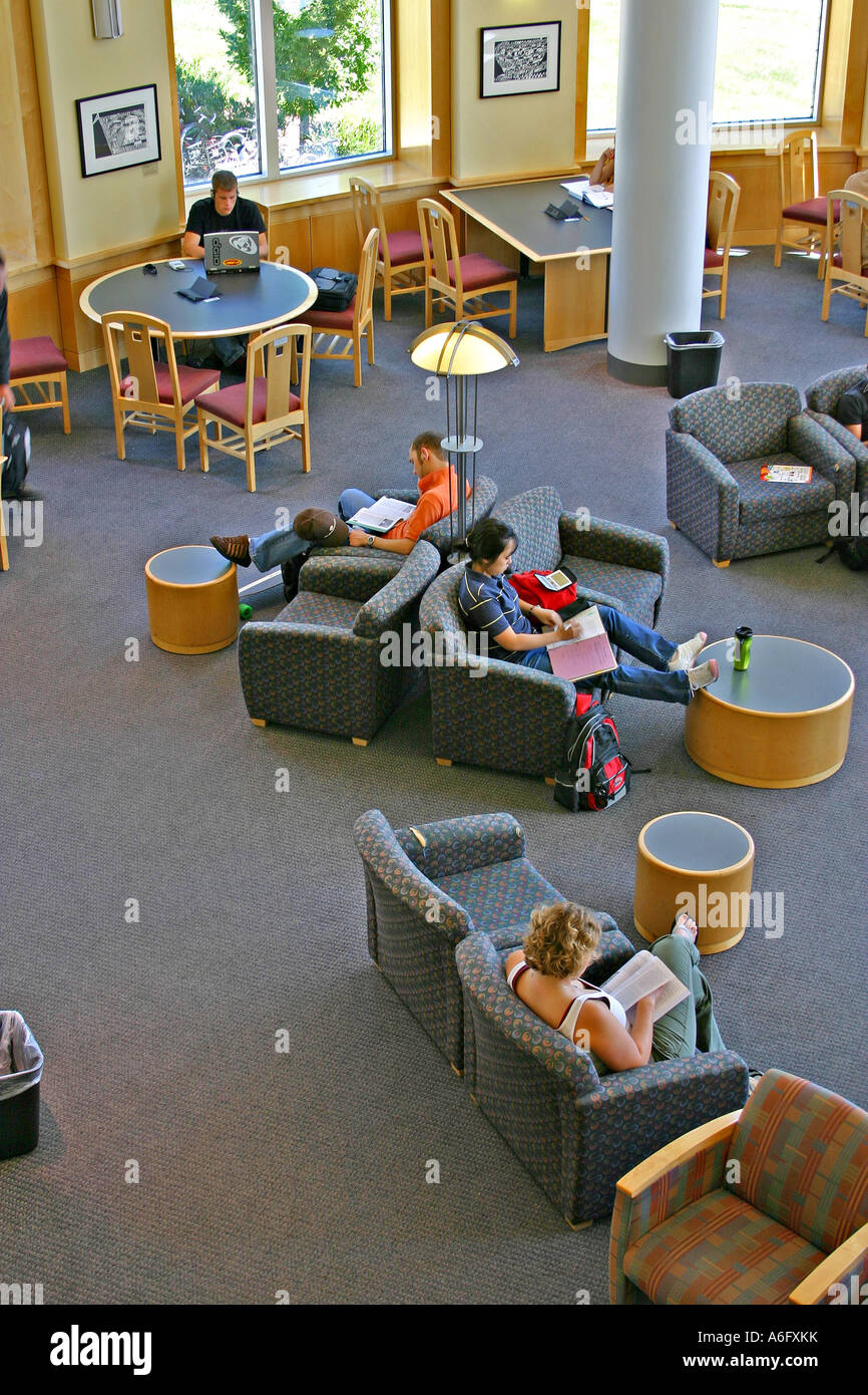 Ethnic students studying in new library Oregon State University in ...