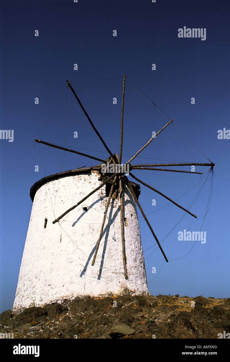 Turkey Mediterranean Coast Mugla Region Bodrum Windmill Stock Photo - Alamy