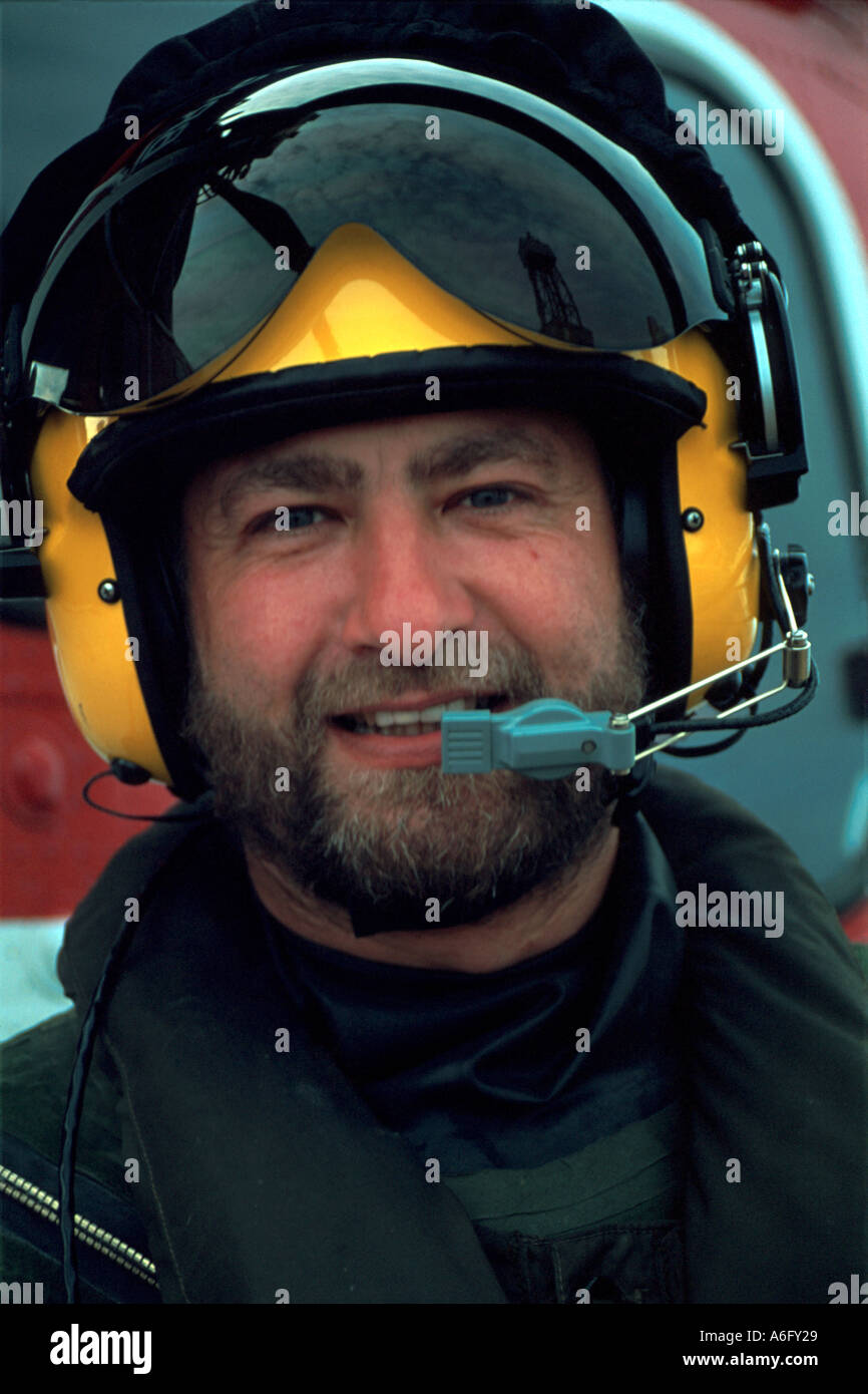Winchman from Britow helicopter Beryl Bravo Stock Photo - Alamy