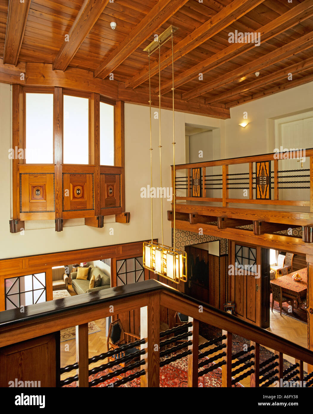 Hall of country house Stock Photo - Alamy