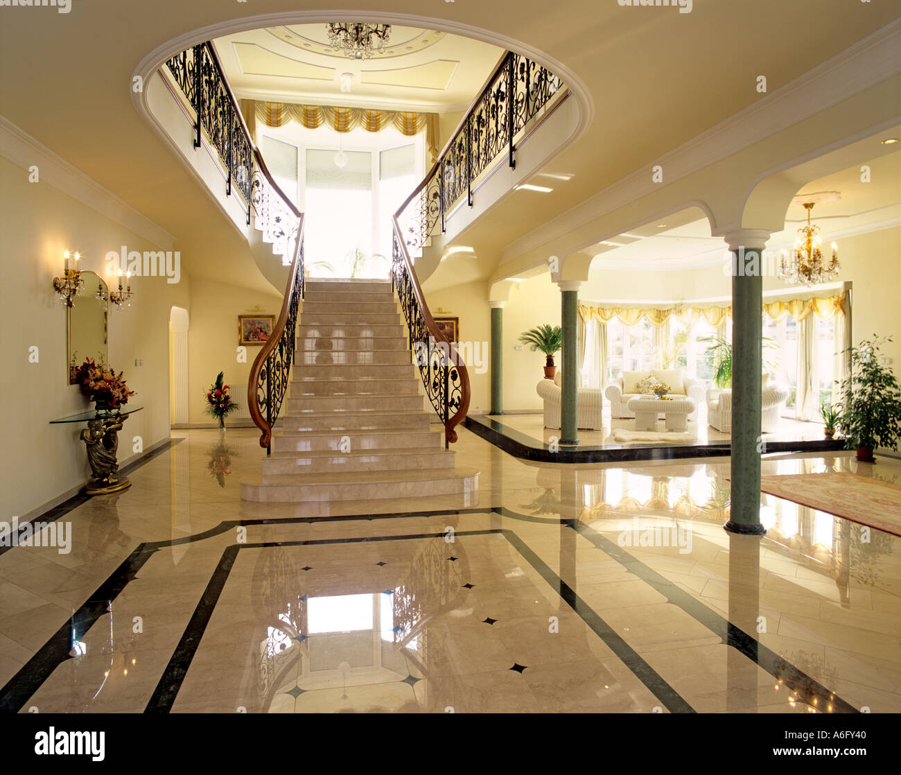 Hall in house Stock Photo - Alamy
