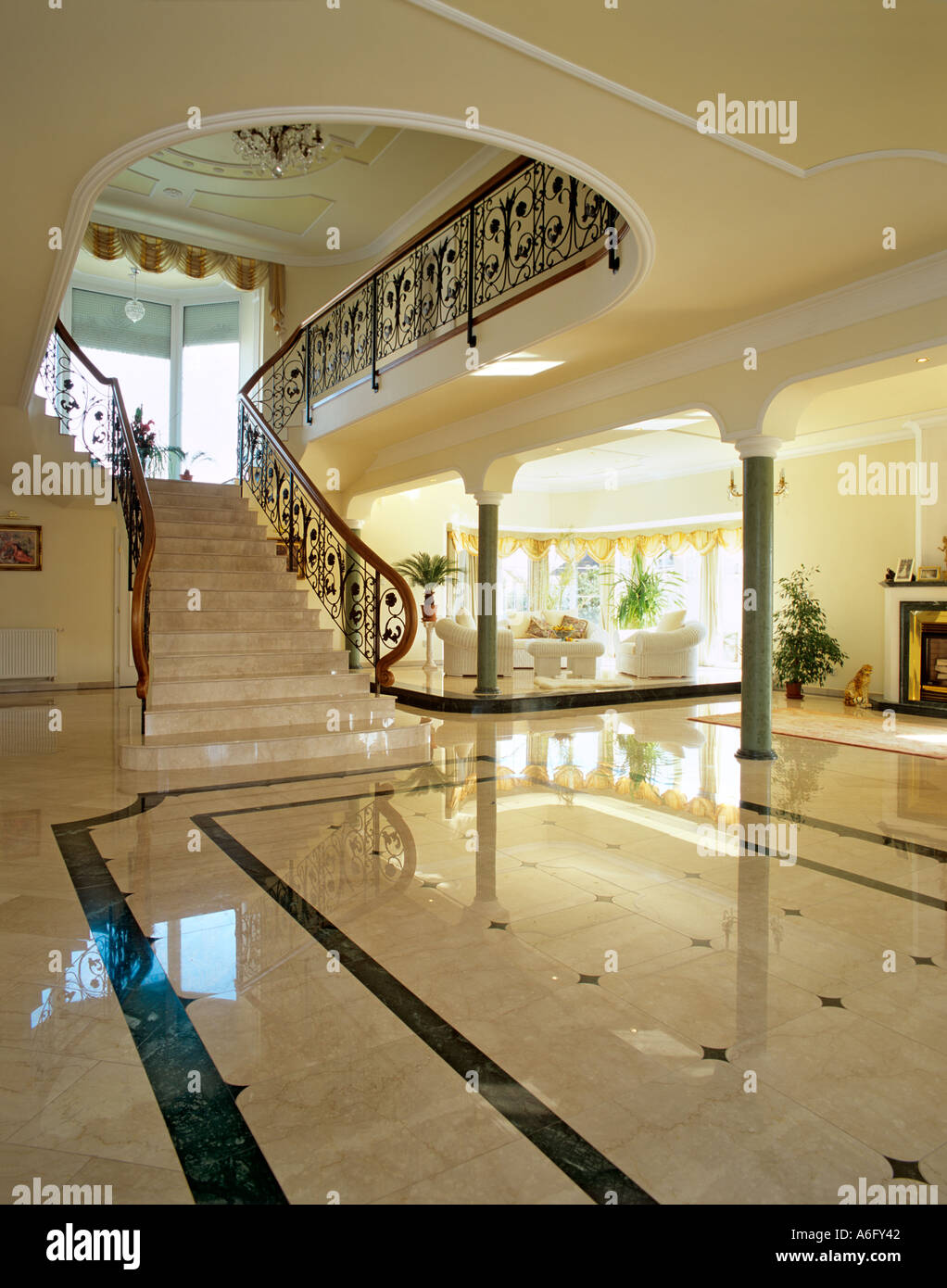 Hall in house Stock Photo - Alamy