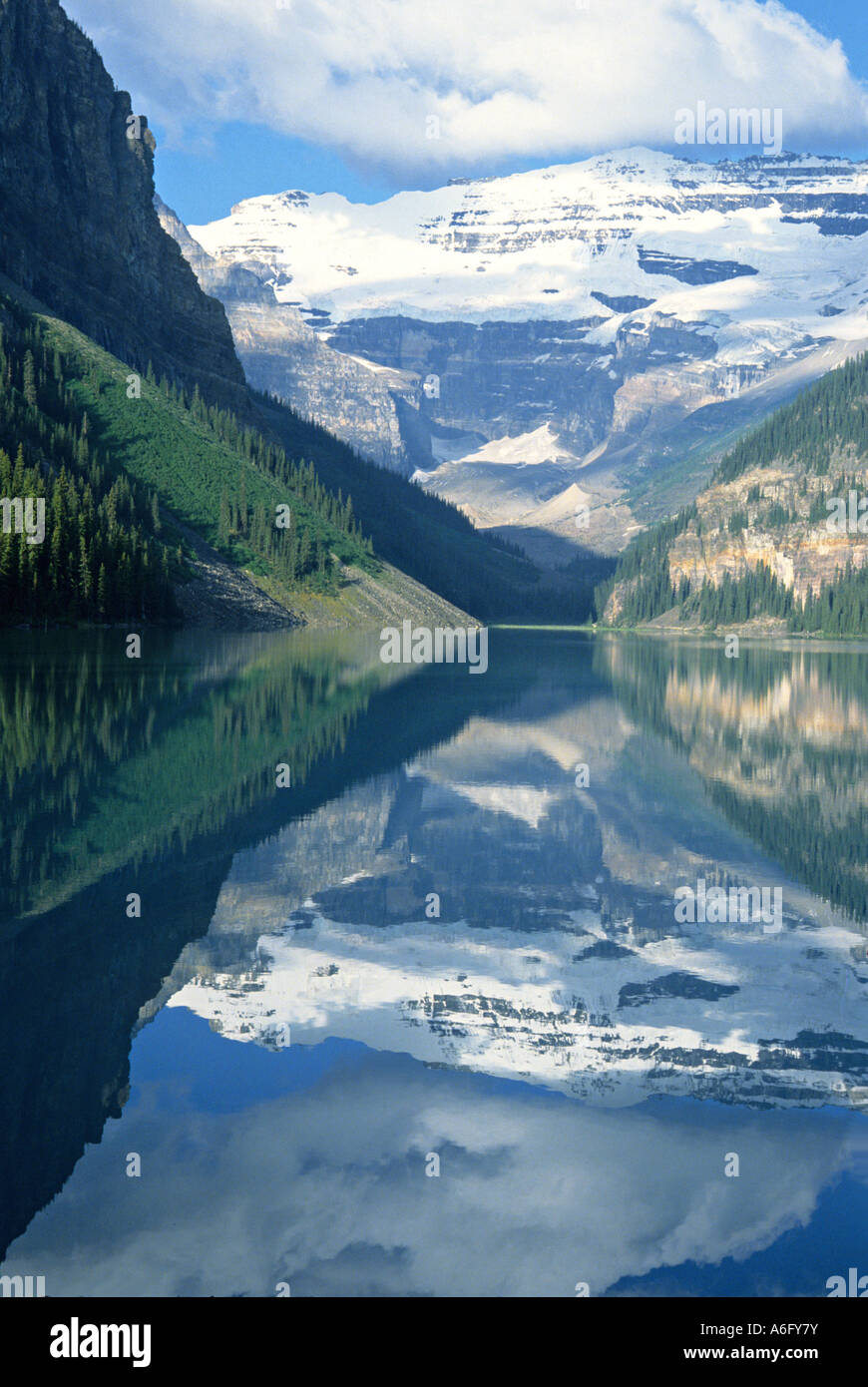 reflection Lake Louise Banff National Park Alberta Canada Stock Photo ...