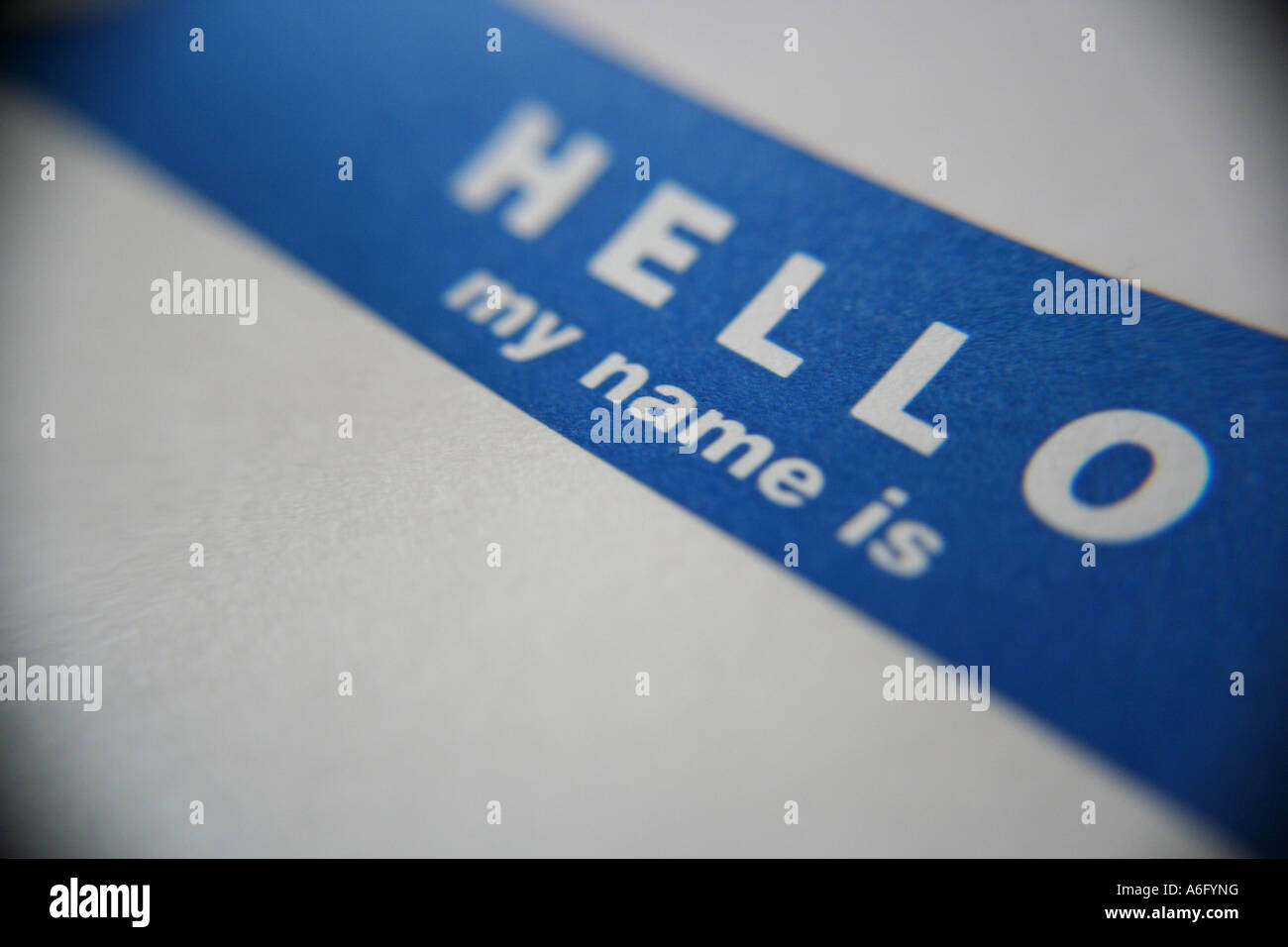 Blank Hello sticker Stock Photo - Alamy