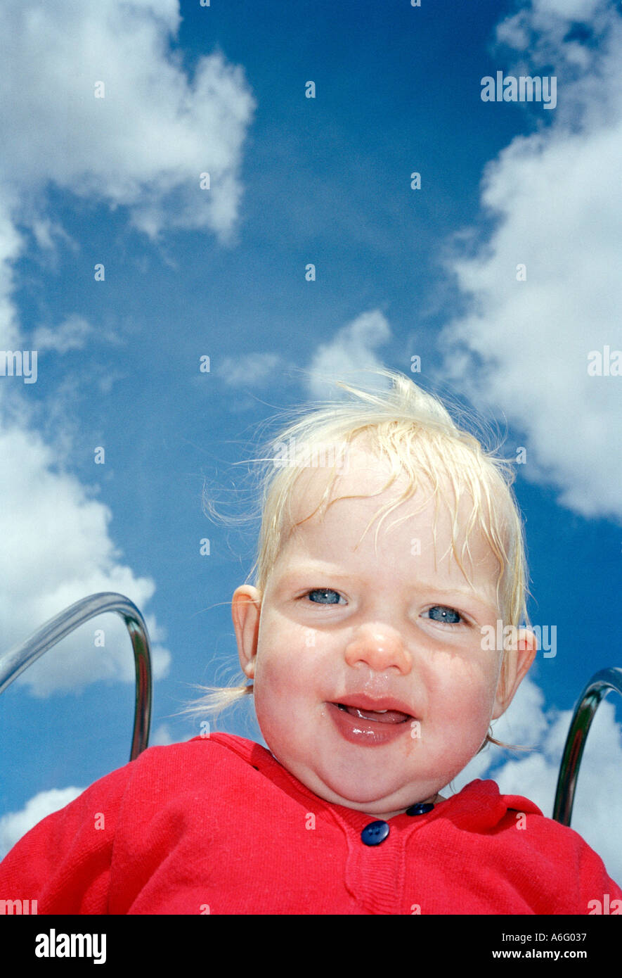Exhilarated little girl Stock Photo - Alamy