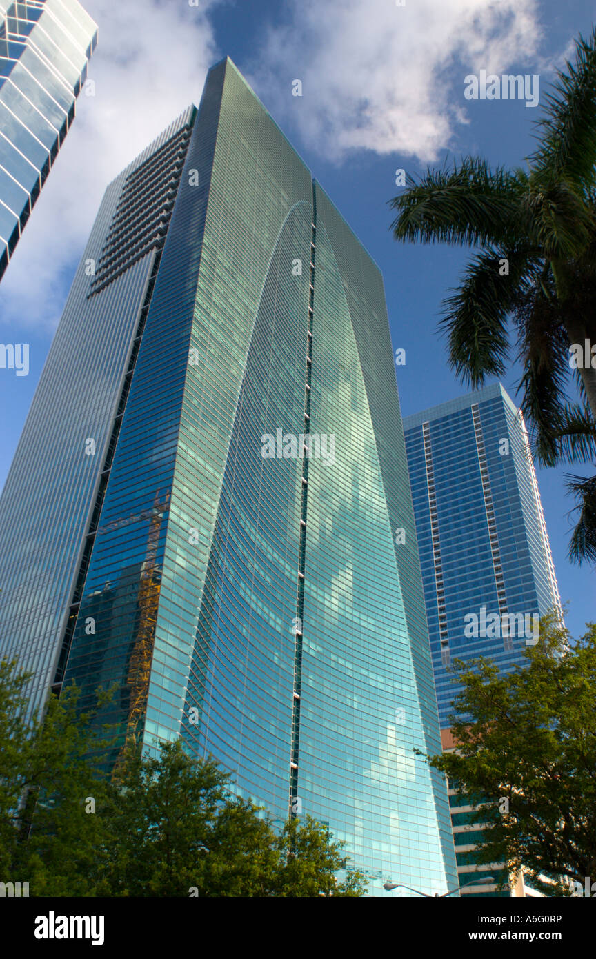 MIAMI FLORIDA USA The Espirito Santo Bank headquaters building exterior ...