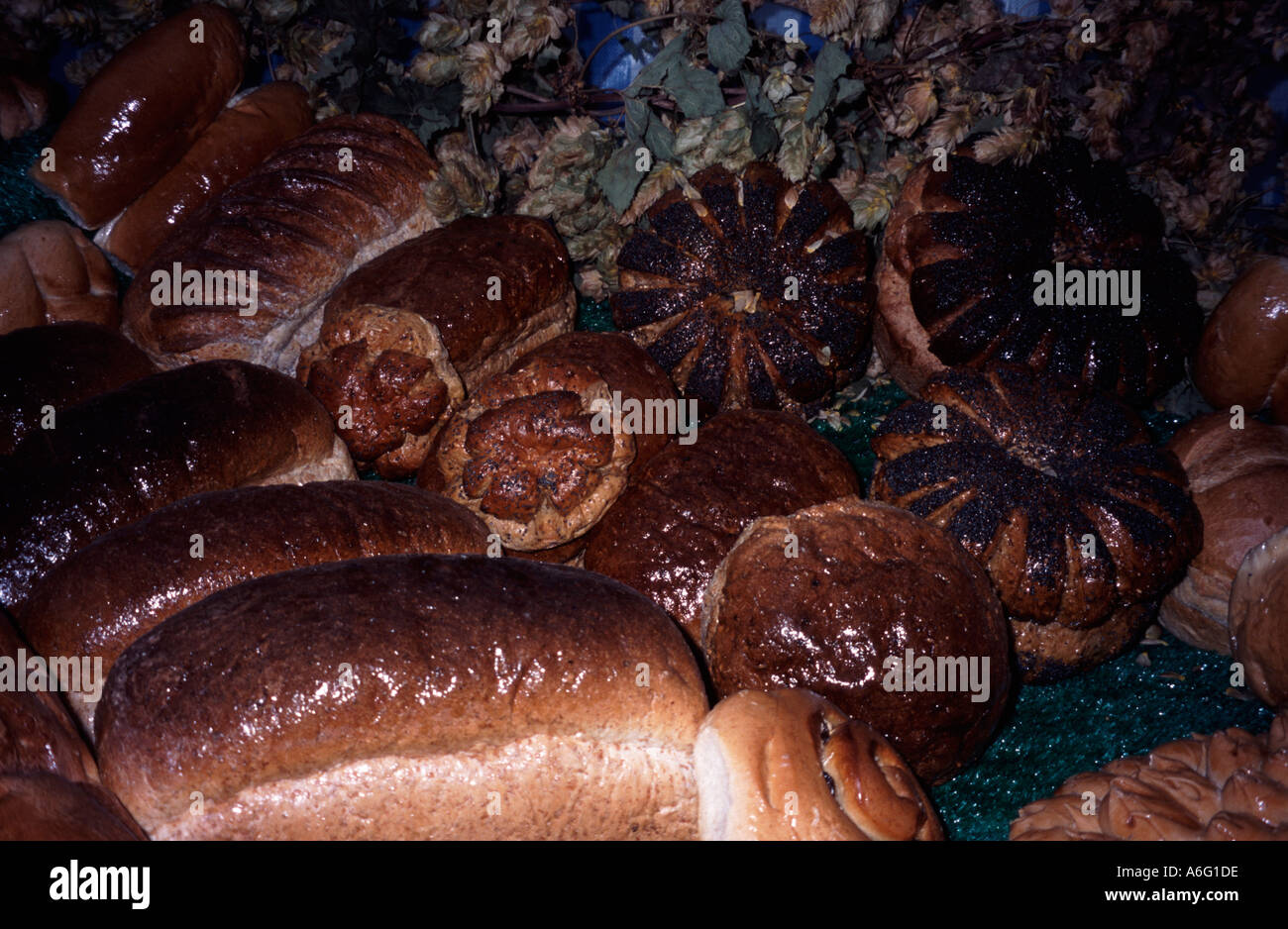 Loaves of bread harvest display Kew Gardens Surrey England UK Stock ...