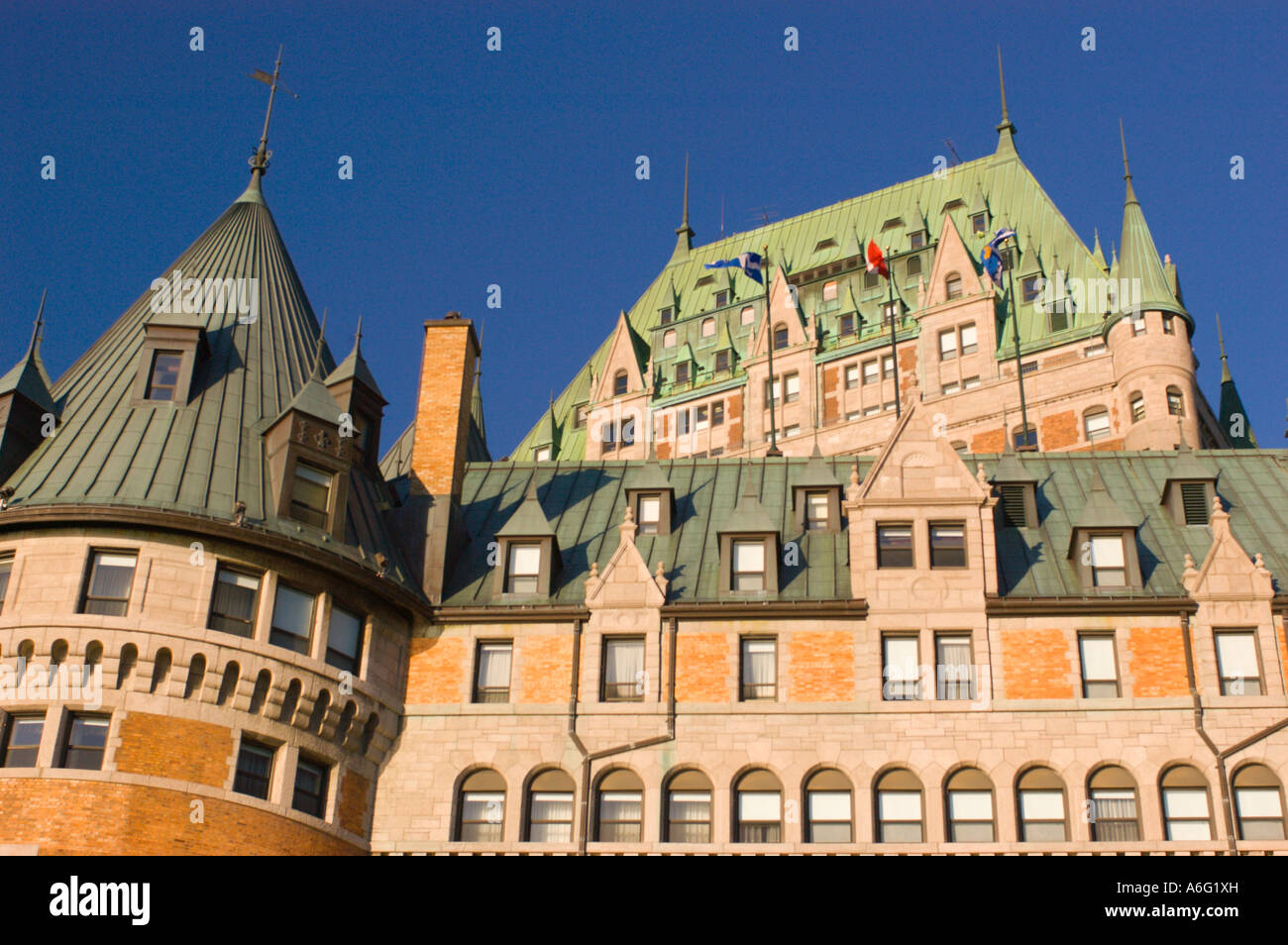 QUEBEC CITY QUEBEC CANADA Le Chateau Frontenac castle and hotel in Old ...