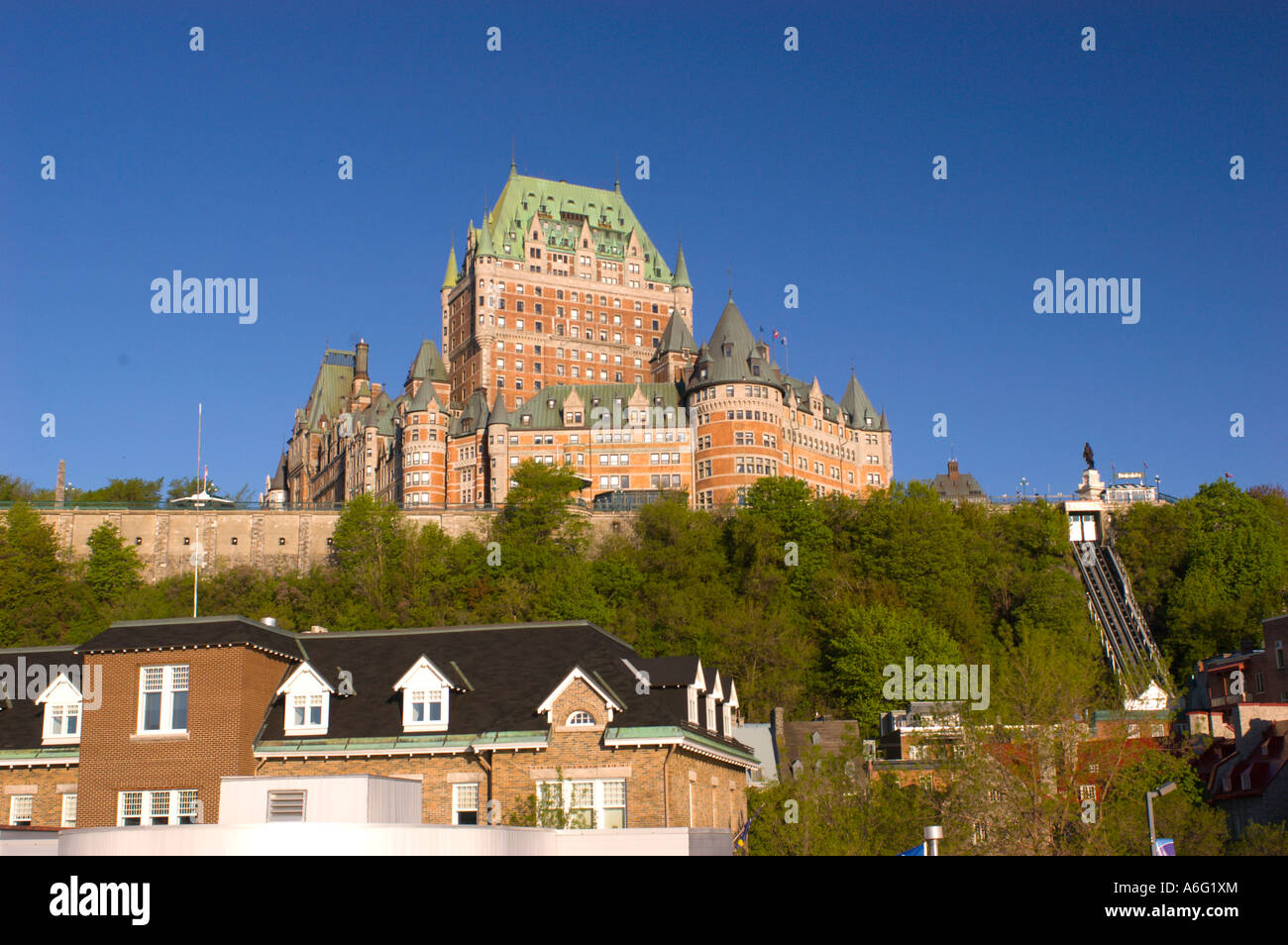 QUEBEC CITY QUEBEC CANADA Le Chateau Frontenac castle and hotel in Old ...